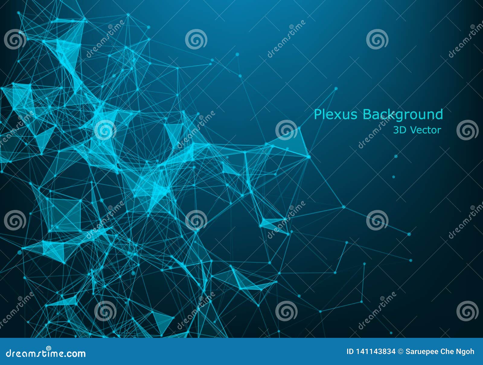 Abstract Plexus Background with Connected Lines and Dots. Wave Flow. Plexus Geometric Effect Big ...