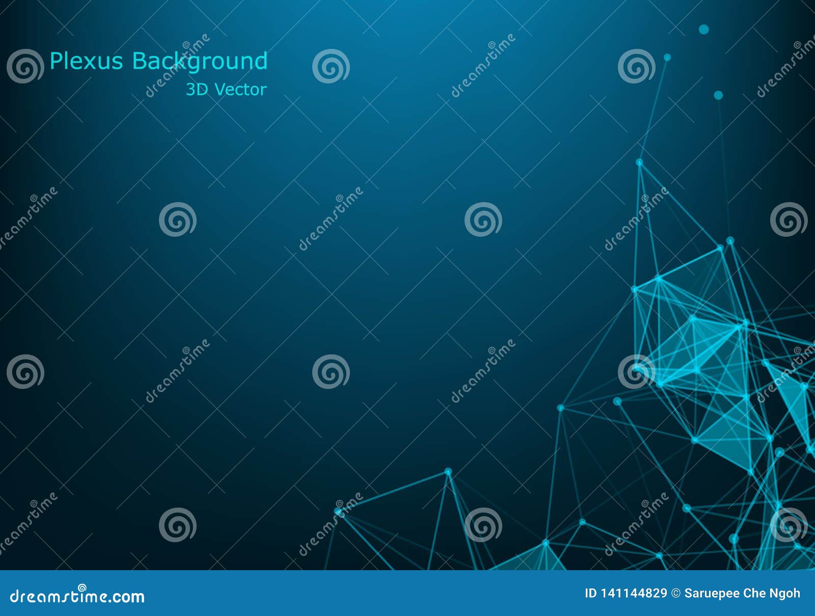 Abstract Plexus Background with Connected Lines and Dots. Wave Flow. Plexus Geometric Effect Big ...