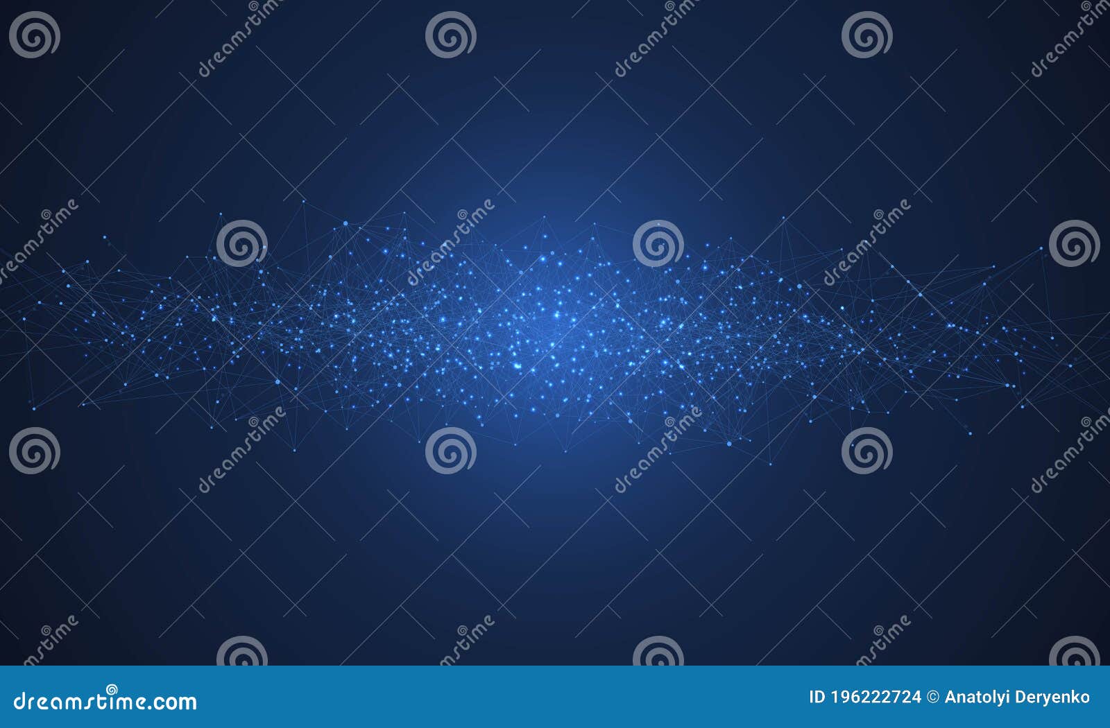 Abstract Plexus Background with Connected Lines and Dots. Wave Flow Stock Illustration ...