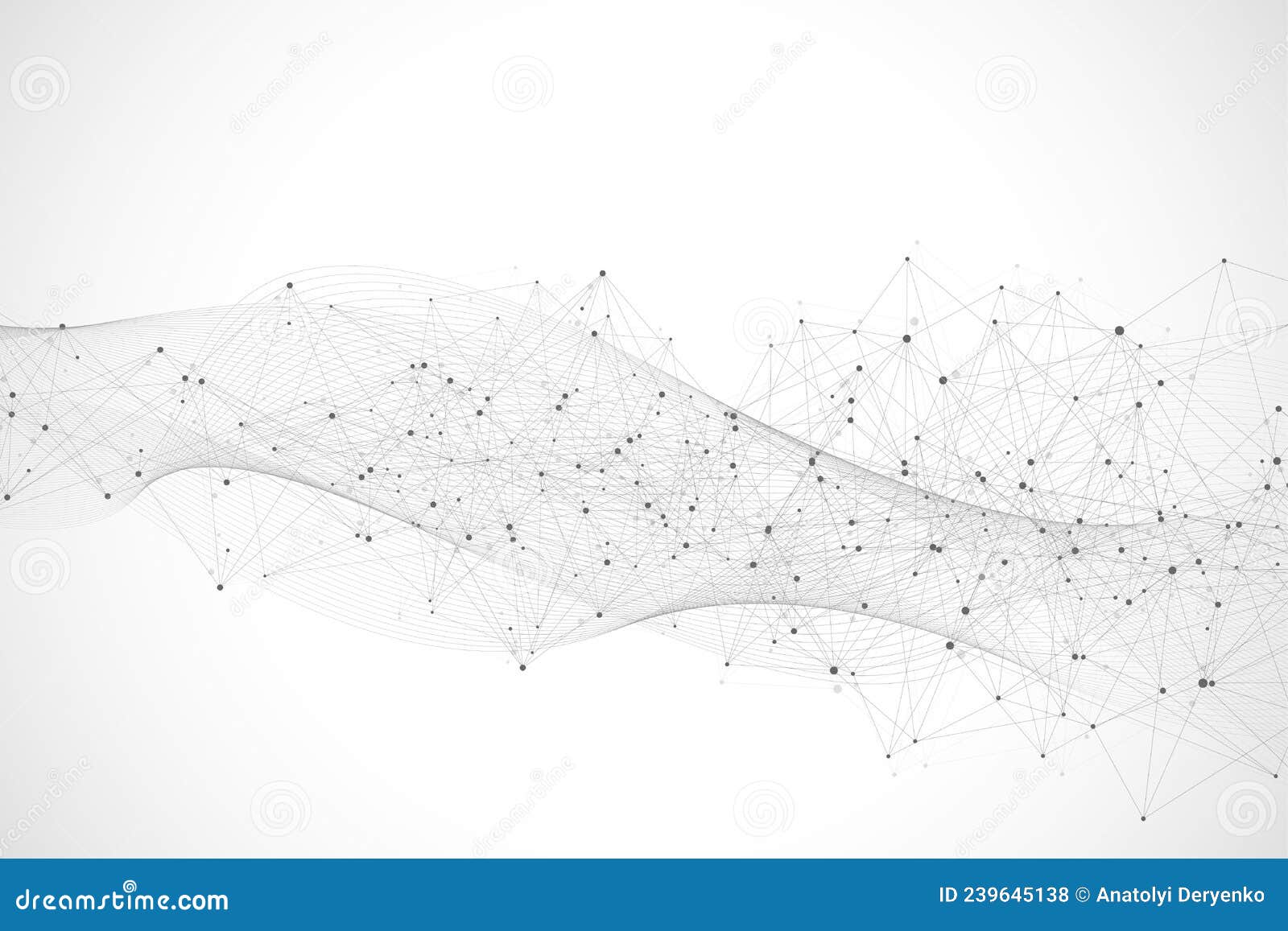 Abstract Plexus Background with Connected Lines and Dots. Wave Flow Stock Illustration ...