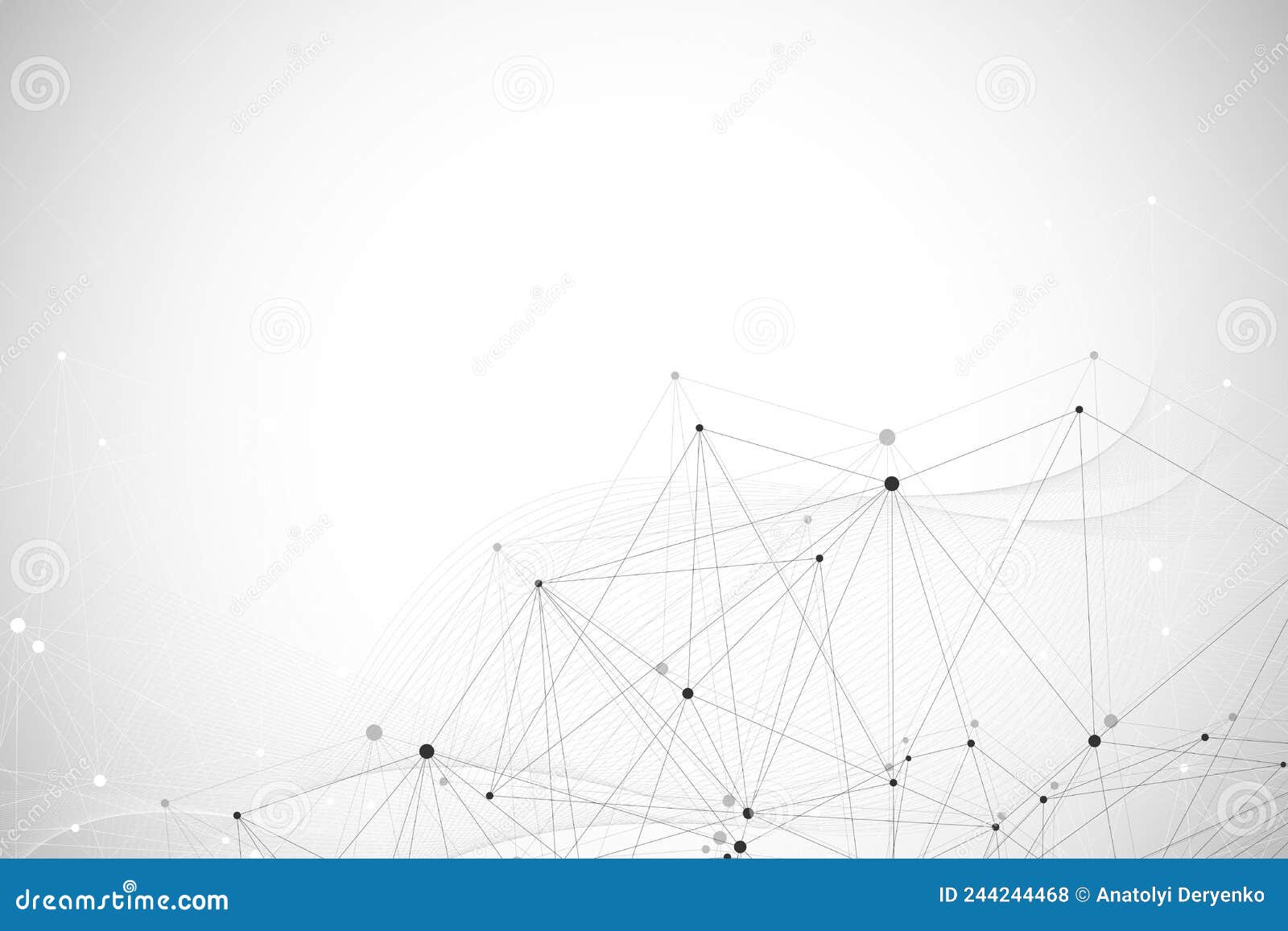 Abstract Plexus Background with Connected Lines and Dots. Wave Flow Stock Photo - Image of ...
