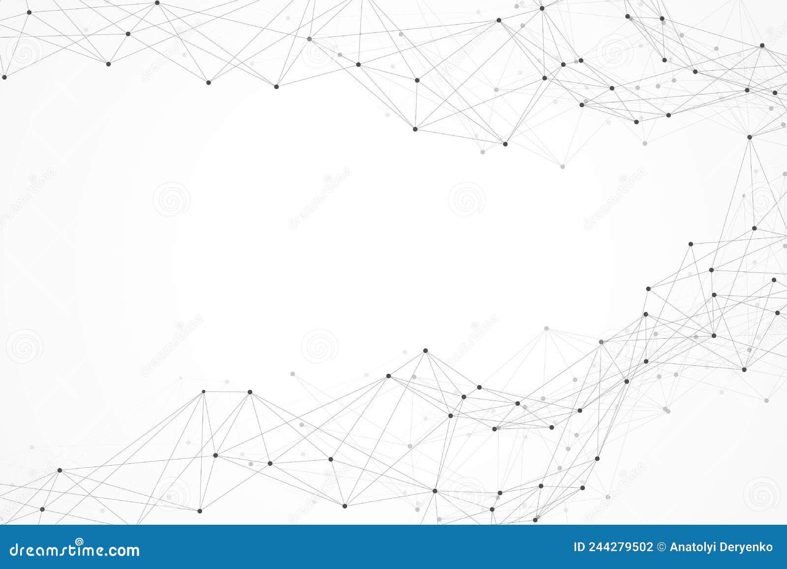 Abstract Plexus Background with Connected Lines and Dots. Wave Flow Stock Illustration ...