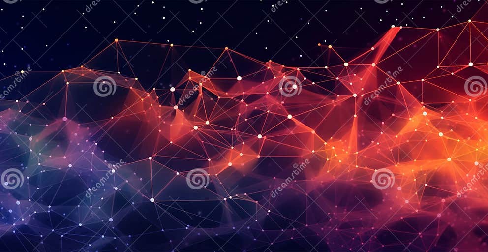 Abstract Plexus Blue Geometry Plexus Background. Digital Technology ...