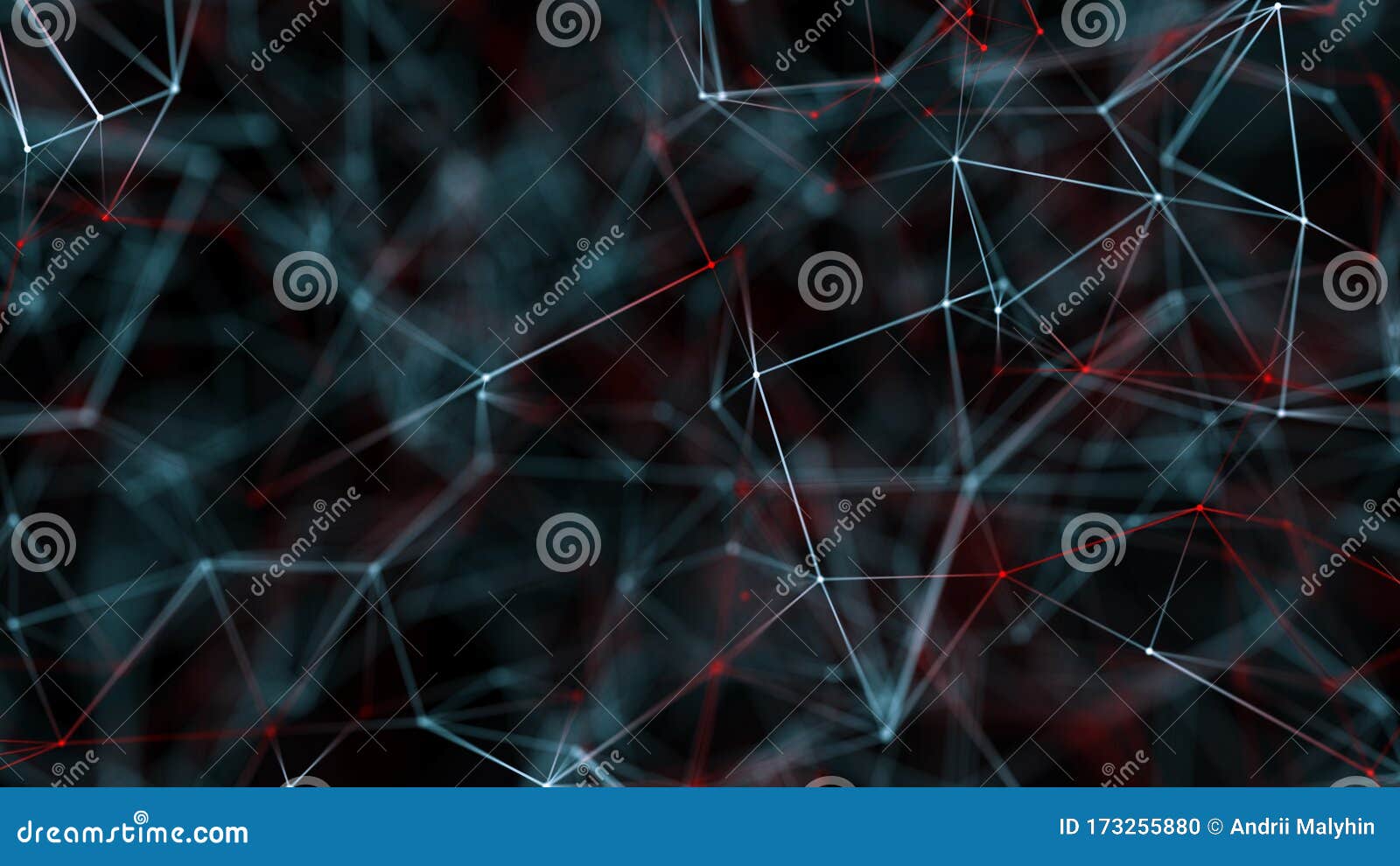 Abstract Plexus Geometrical Background with Lines and Dots Stock ...