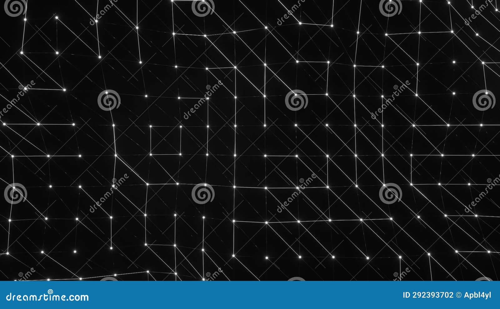 Abstract Plexus Of Moving Glowing Dots And Lines Network Or Digital Connection Technology