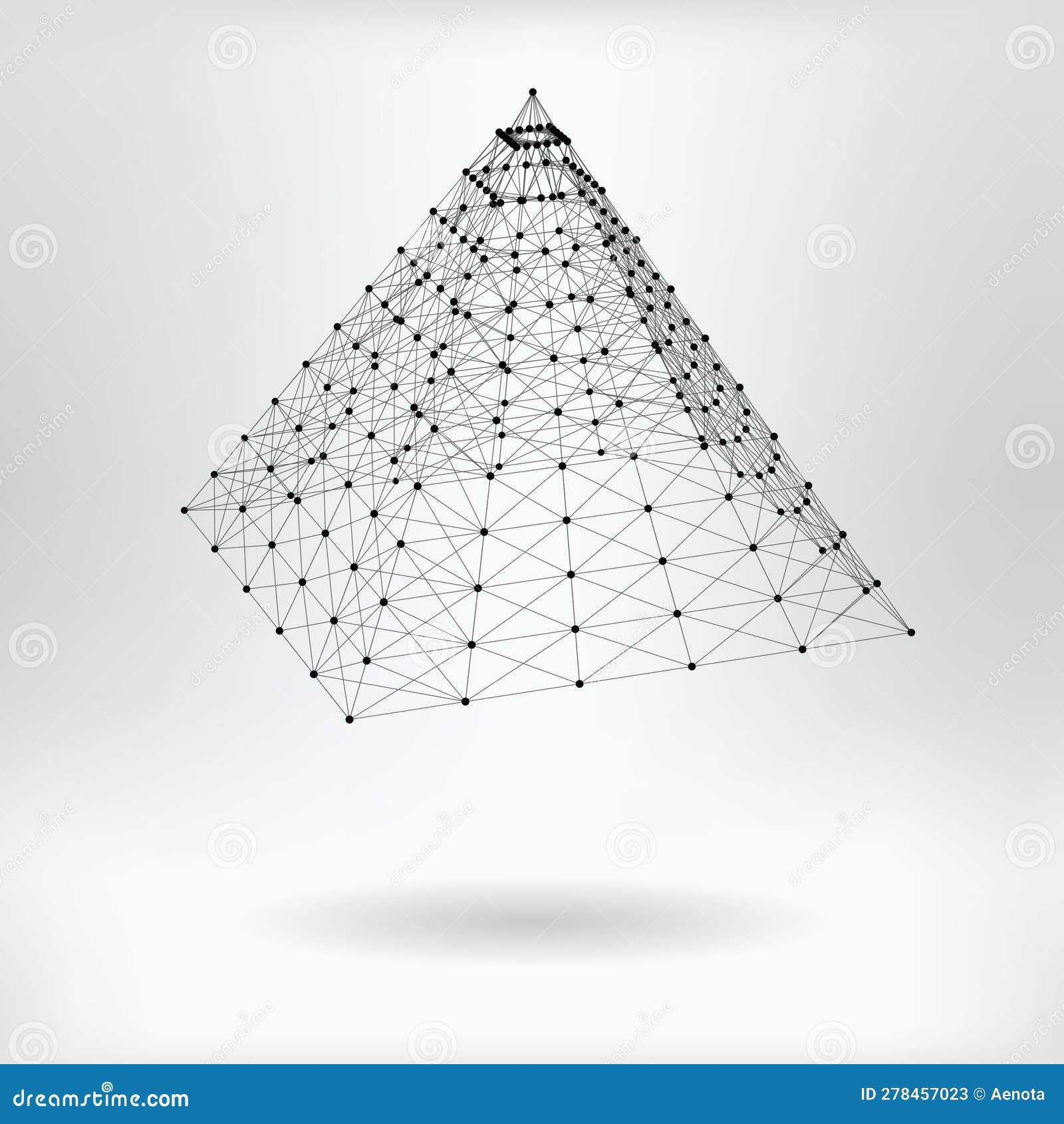 Abstract Plexus Pyramid Vector Illustration Stock Vector - Illustration ...