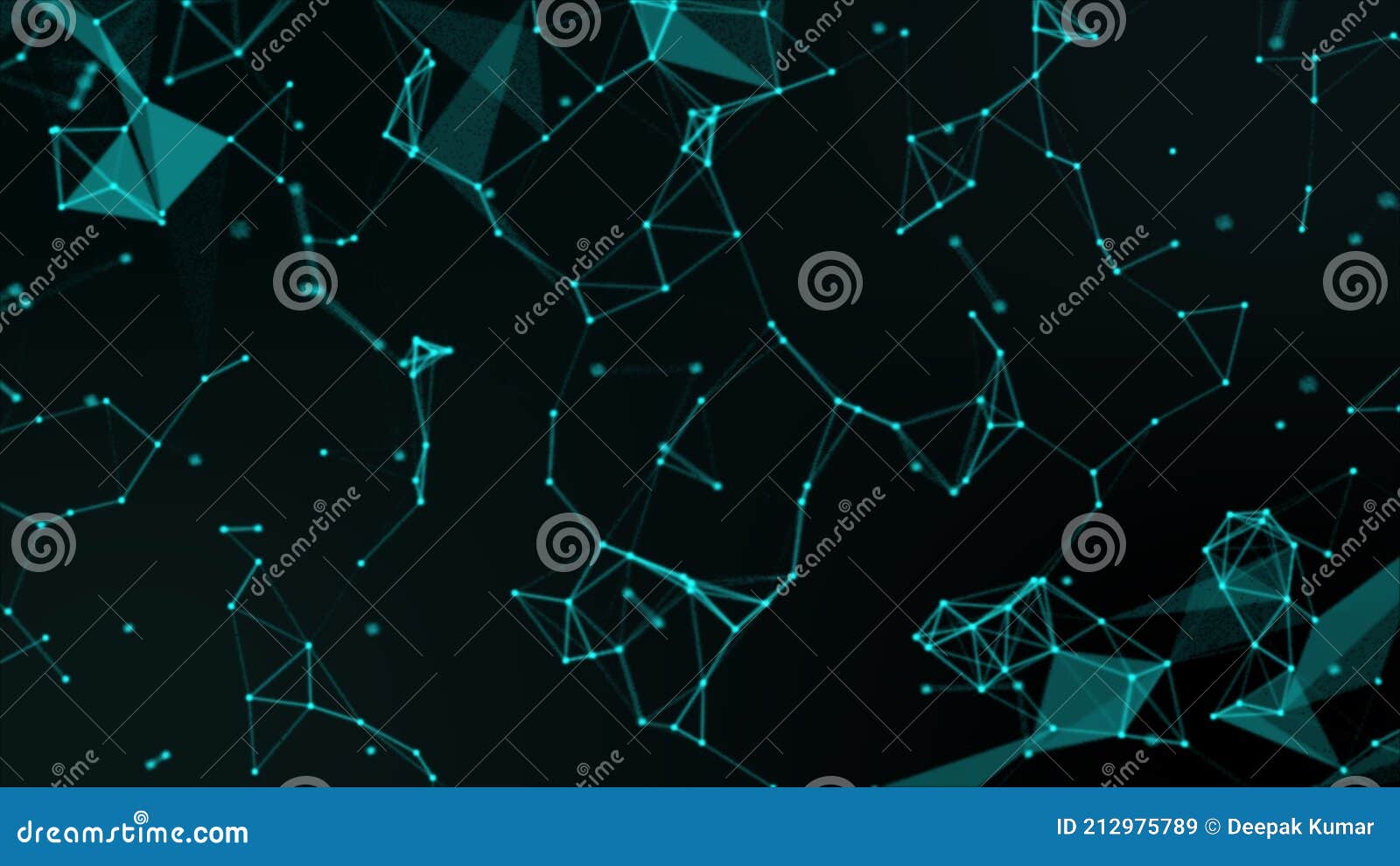 Abstract Plexus Structure of Many Glowing Lines and Particles Stock ...