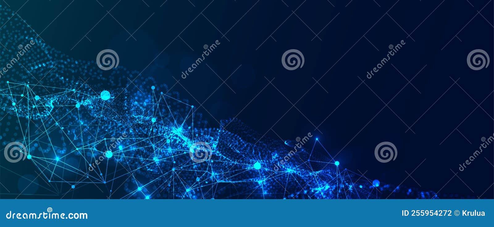 Abstract Plexus Vector Background. Glowing Particles Dynamic Flow Stock ...