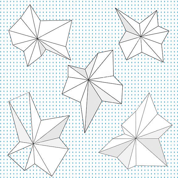 Abstract Pointed Geometric Designs Stock Vector - Illustration of ...