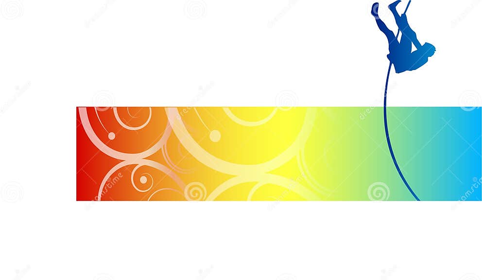 Abstract pole vaulter sign stock illustration. Illustration of high ...