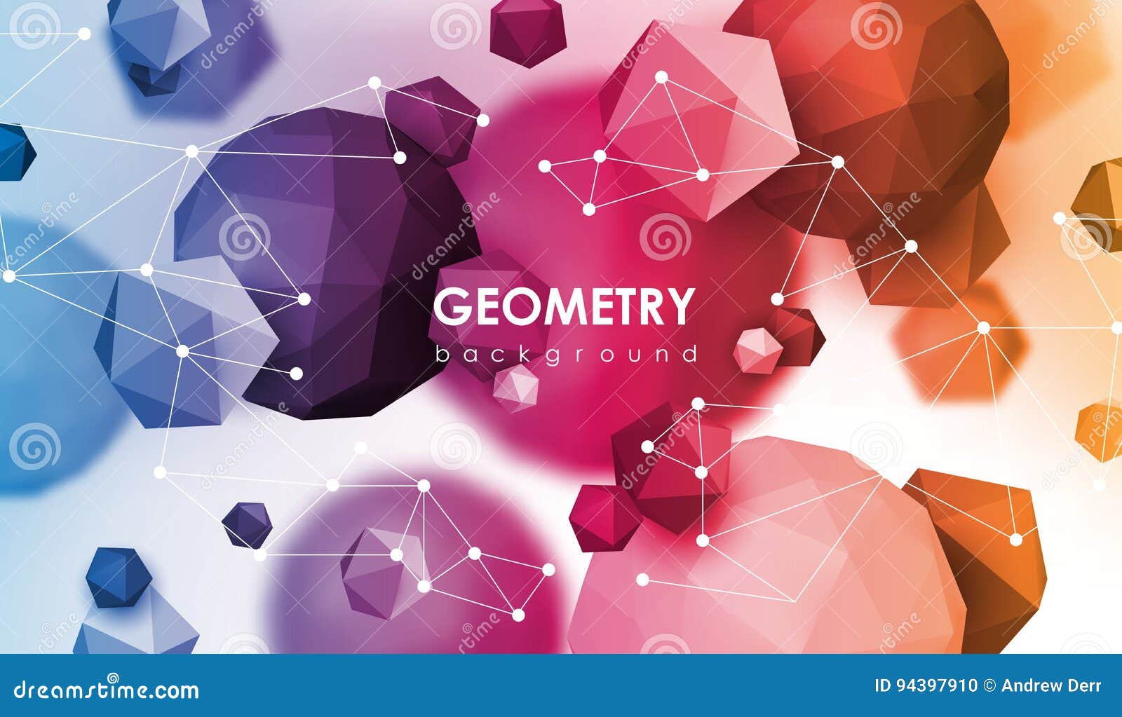 Abstract Poligonal Background. 3d Render Illustration. Geometric ...