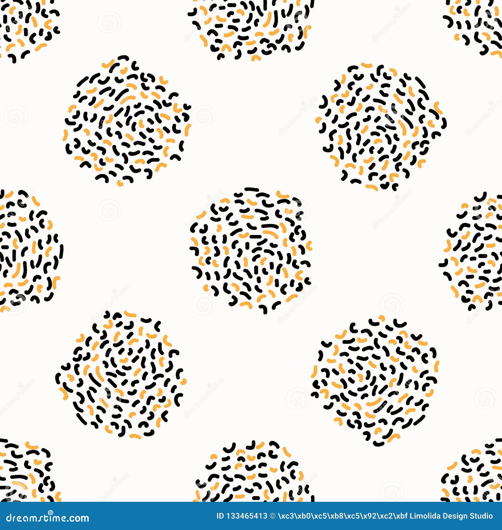 Abstract Polka Dot Circle Seamless Vector Pattern Stock Vector ...