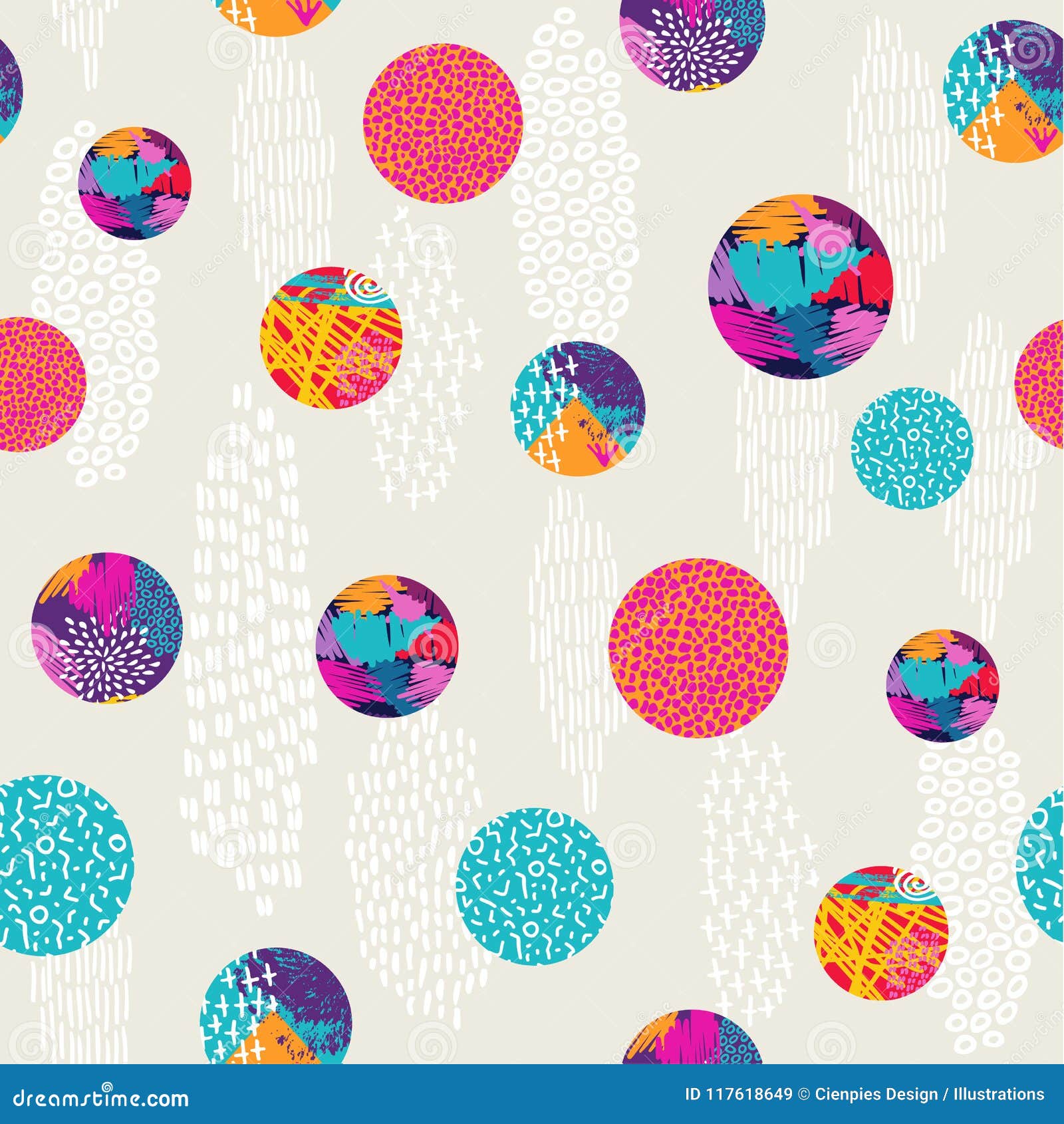 Abstract Polka Dot Colorful Pattern Background Art Stock Vector Illustration Of Repeat Funky