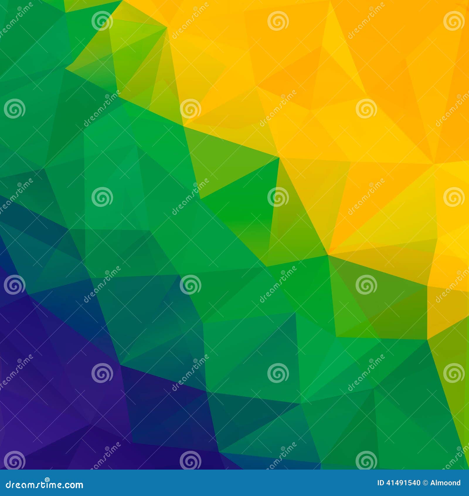 Abstract Polygon Background. Brazil Flag Colors Stock Vector ...