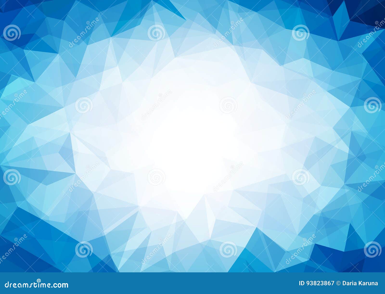 Abstract Polygon Background in Cool Colours. Ice Crust. Sharp Slivers ...