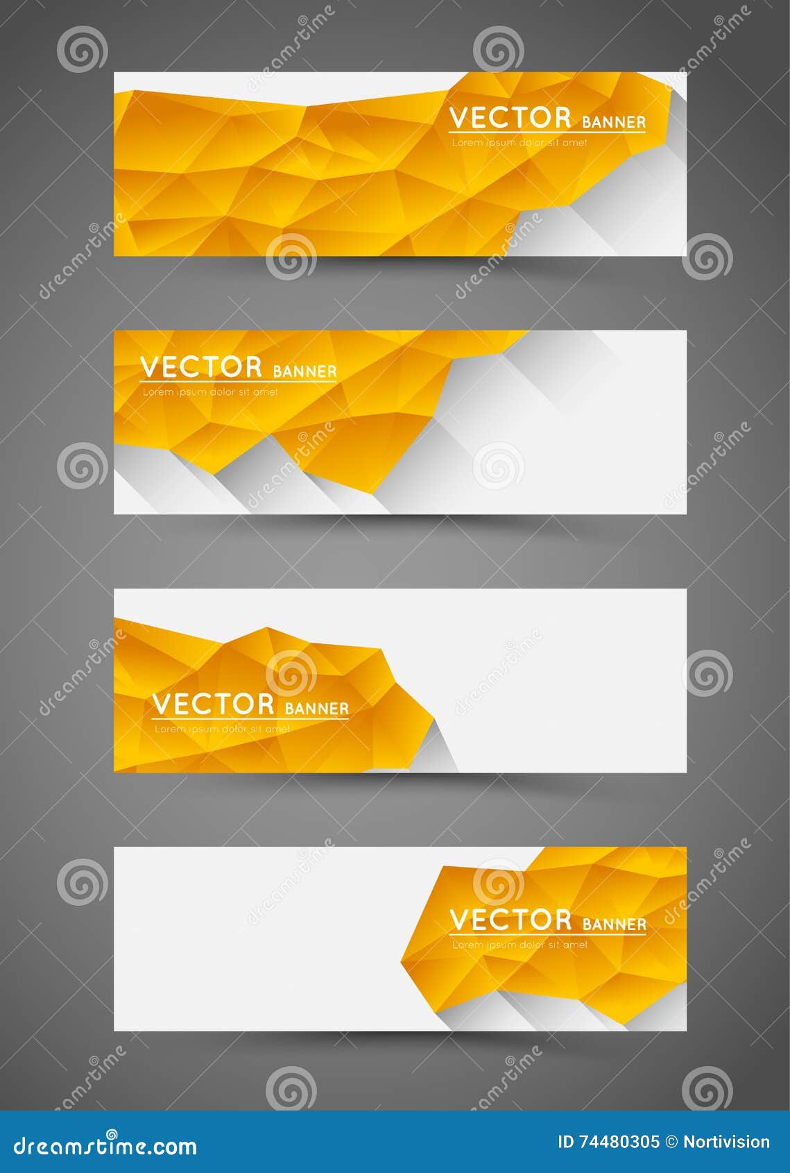 Abstract polygon banners stock vector. Illustration of cover - 74480305