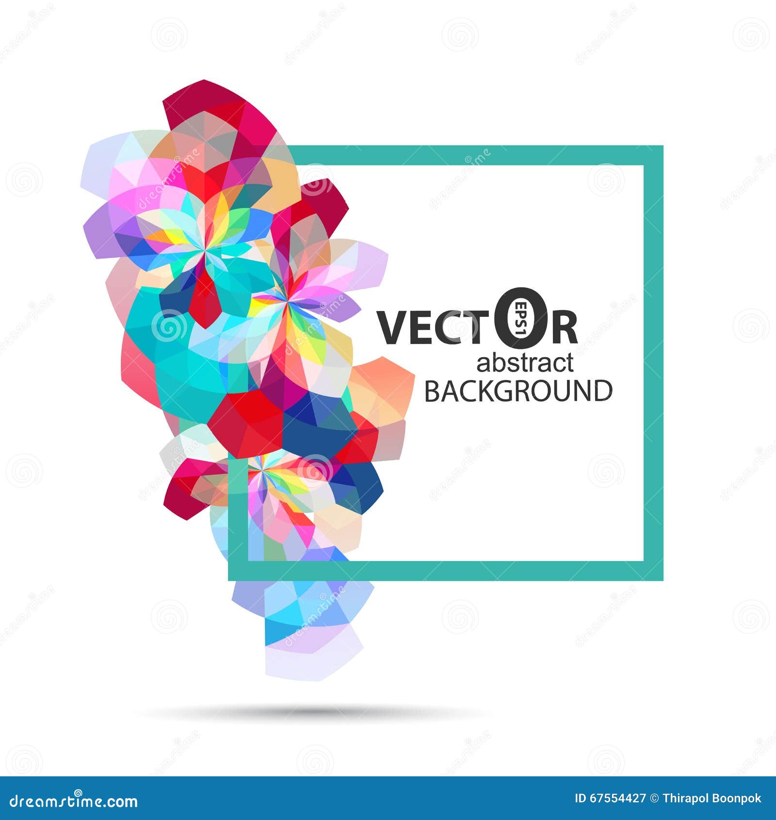 Abstract Polygon Flower Colorfull Design Background Vector Stock Vector ...