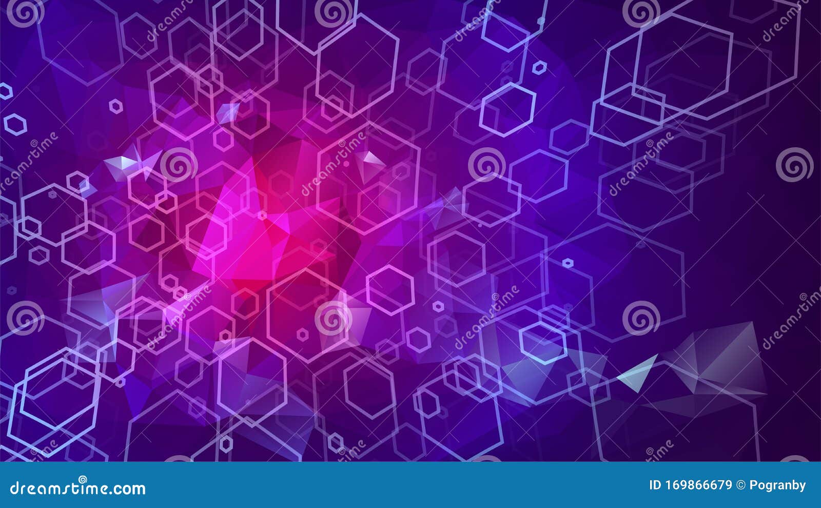 Abstract Polygon and Hexagon Background. Polygonal Pattern with Hexagon ...