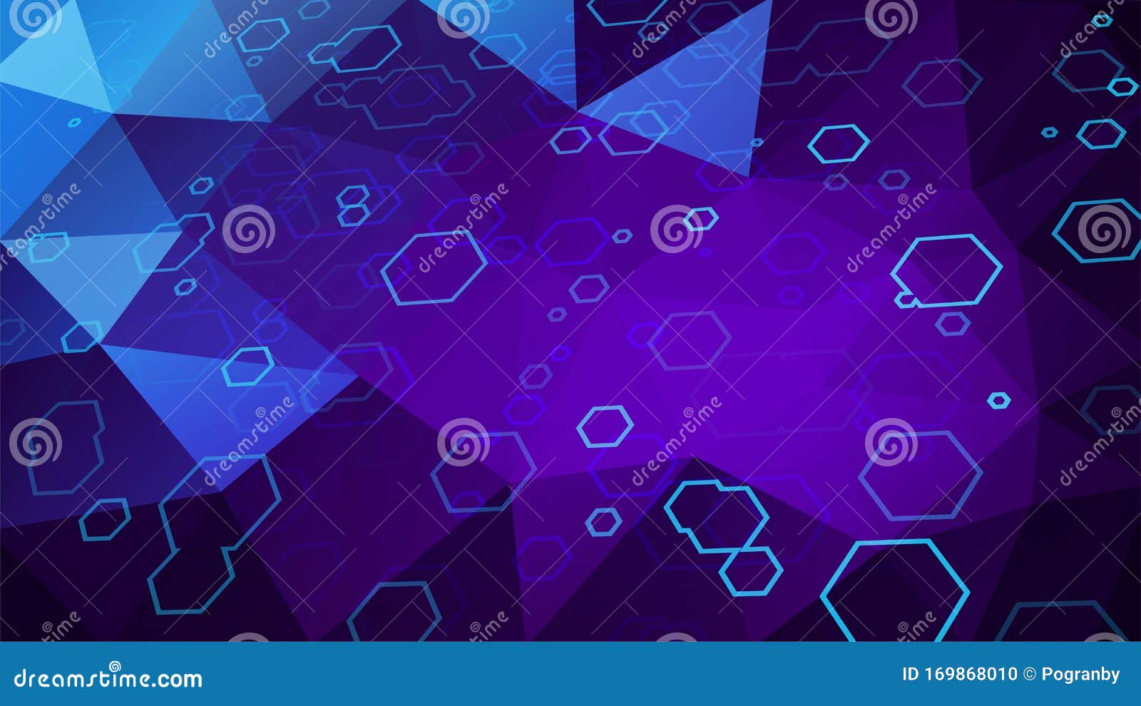 Abstract Polygon and Hexagon Background. Polygonal Pattern with Hexagon ...