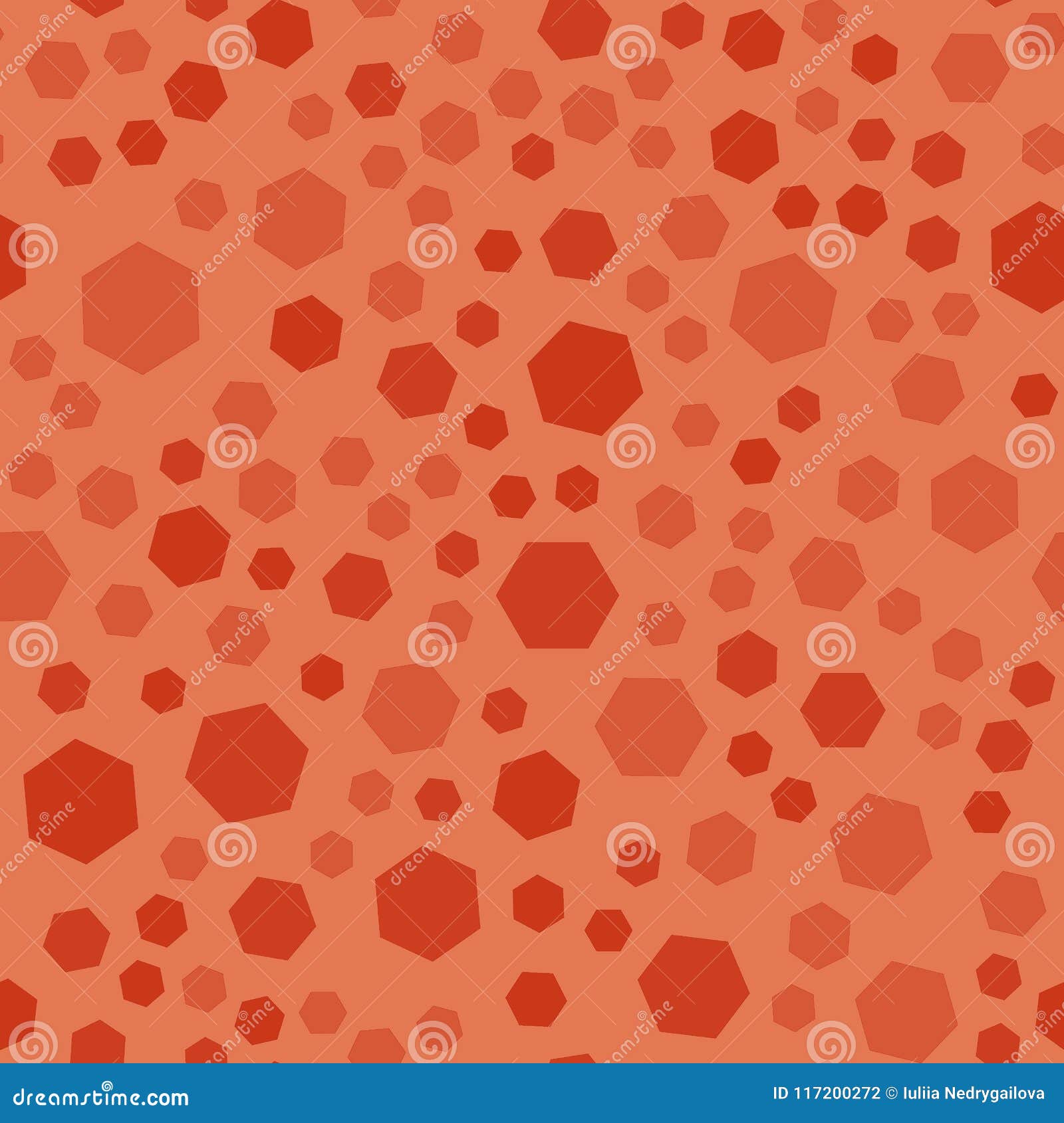 Abstract Polygon Seamless Pattern, Autumn Orange Color, Vector Graphic ...