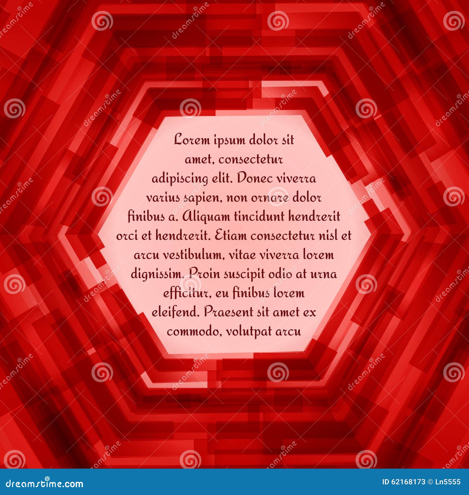 Abstract Polygon Text Layout of Red Color Stock Vector - Illustration ...