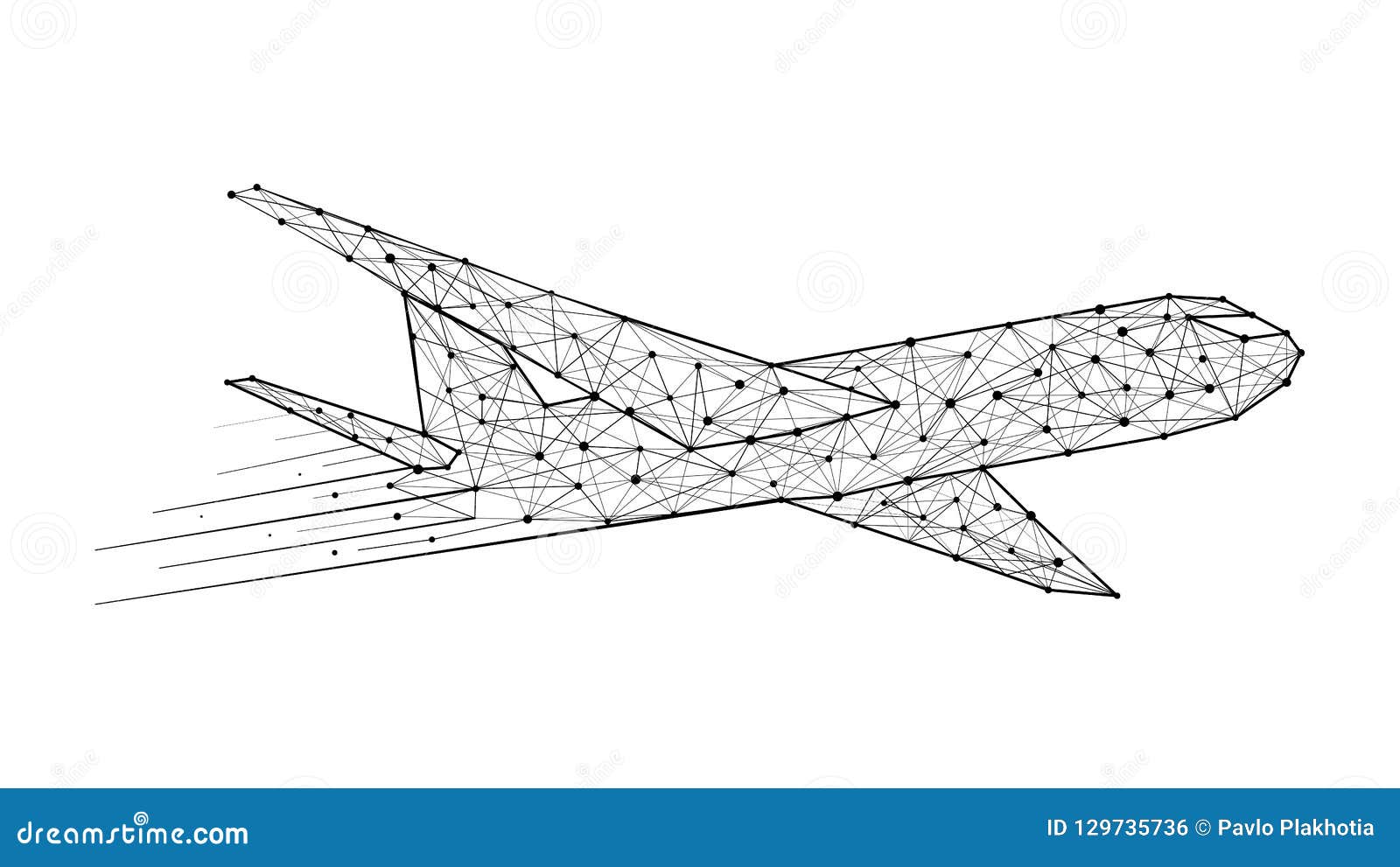 Abstract Polygonal Airplane Template Stock Vector - Illustration of ...