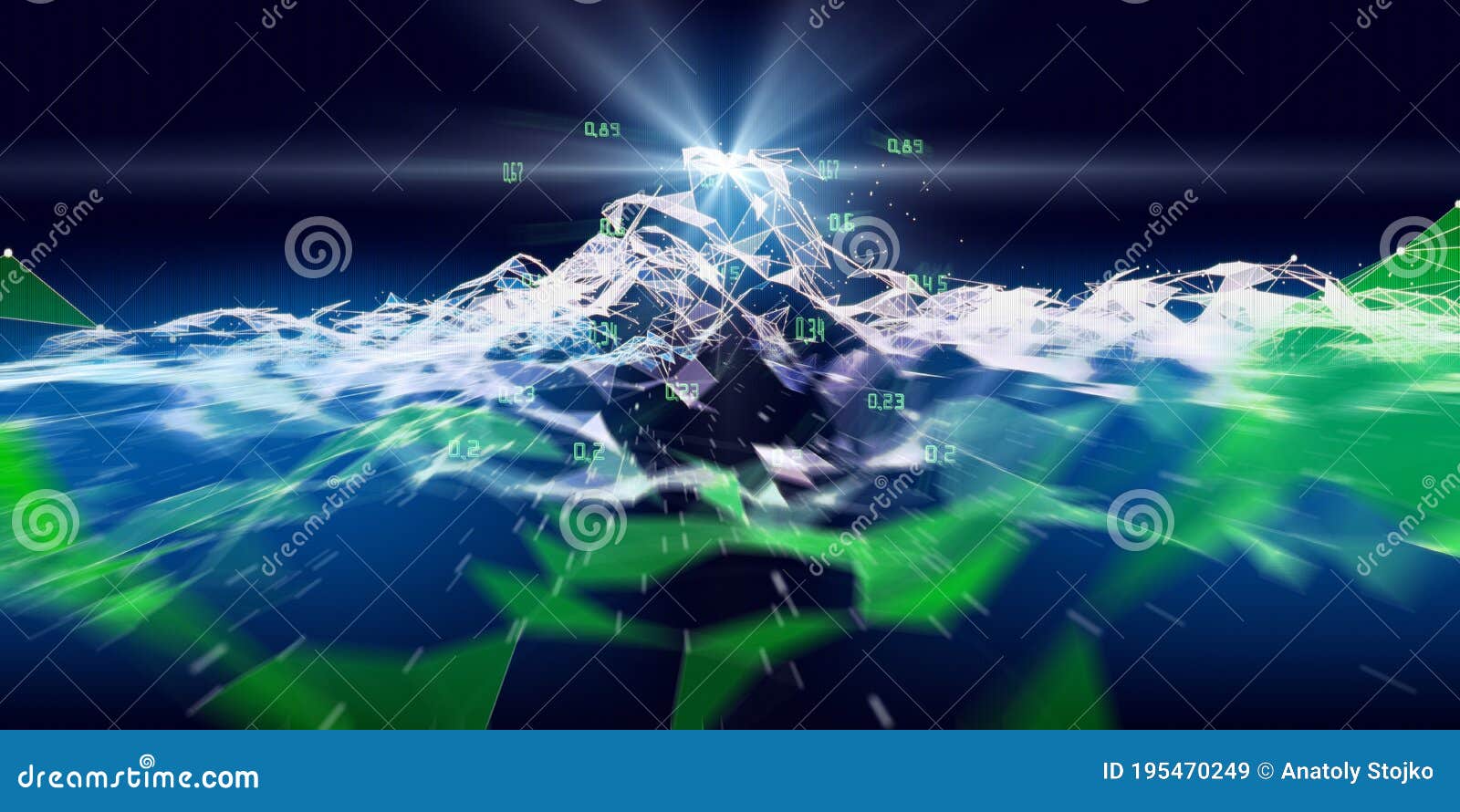 Abstract Polygonal Analyze Algorithm Artificial Intelligence Data. Big Data. Data Science Stock ...