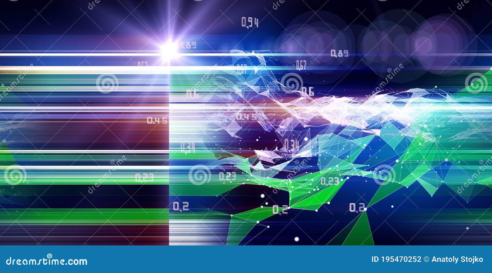 Big Data Science Analysis Information Technology Concept. Server Room ...