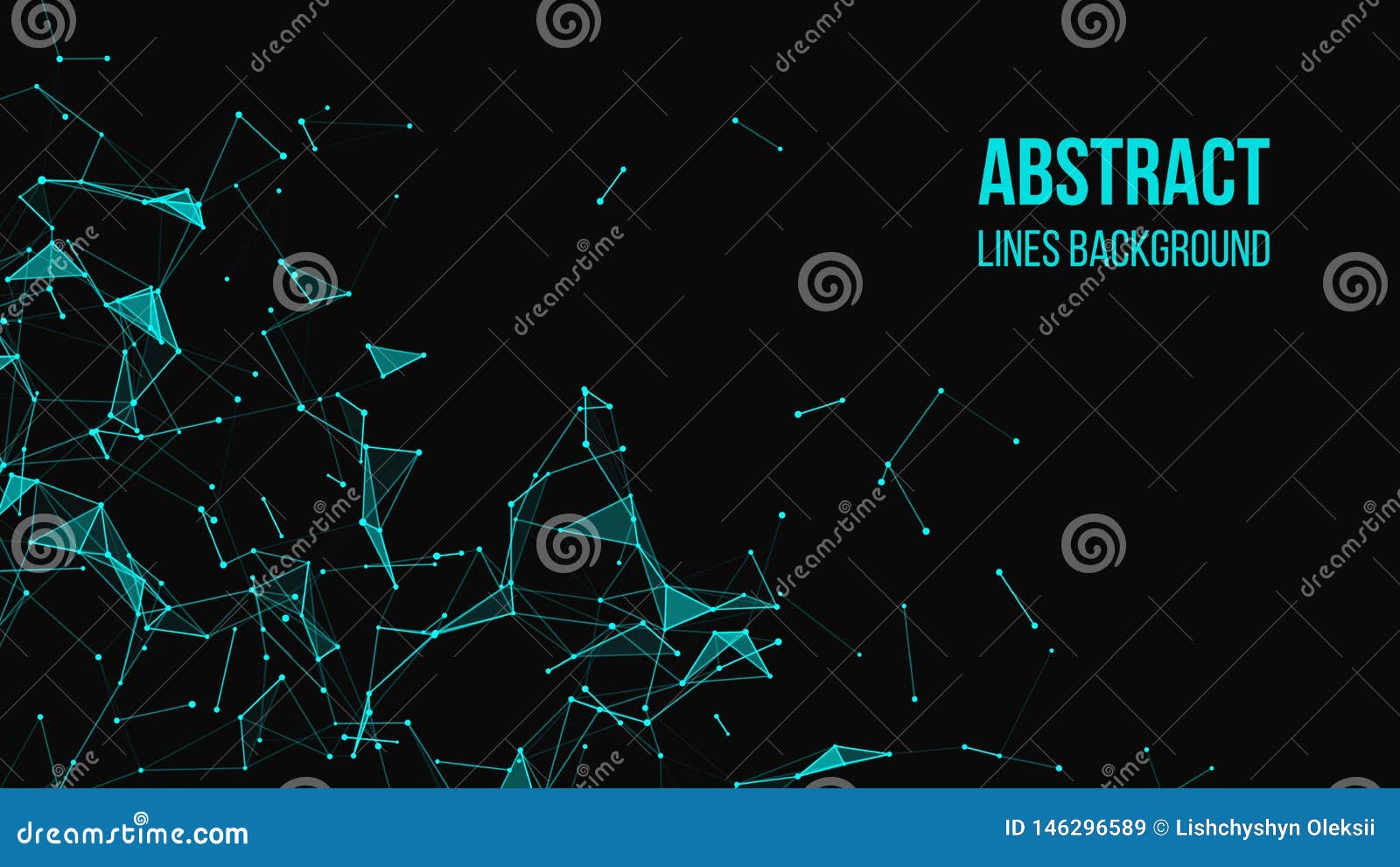Abstract Polygonal Background with Connecting Dots and Lines ...