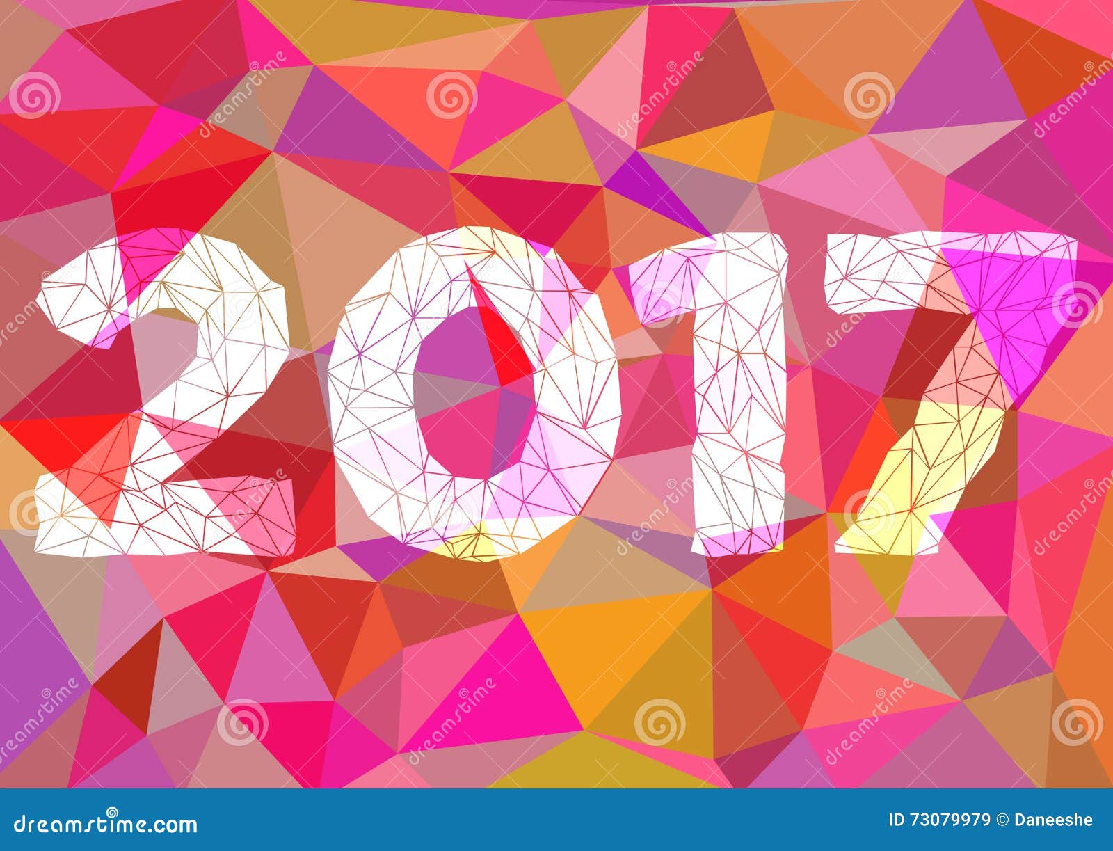 Abstract Polygonal Background and 2017 Stock Vector - Illustration of ...