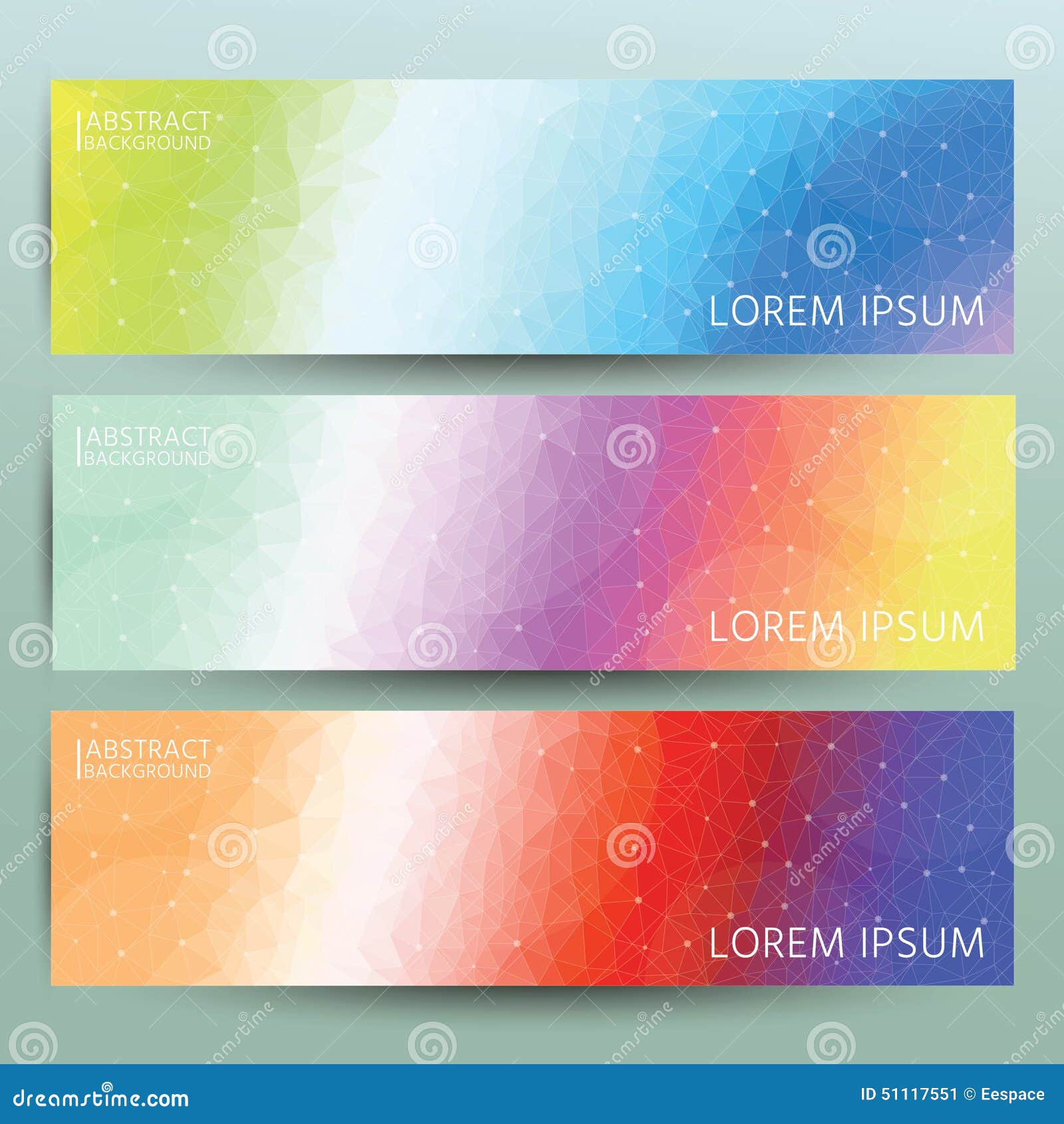 Pastel Modern Banner Background Set Stock Vector - Illustration of ...