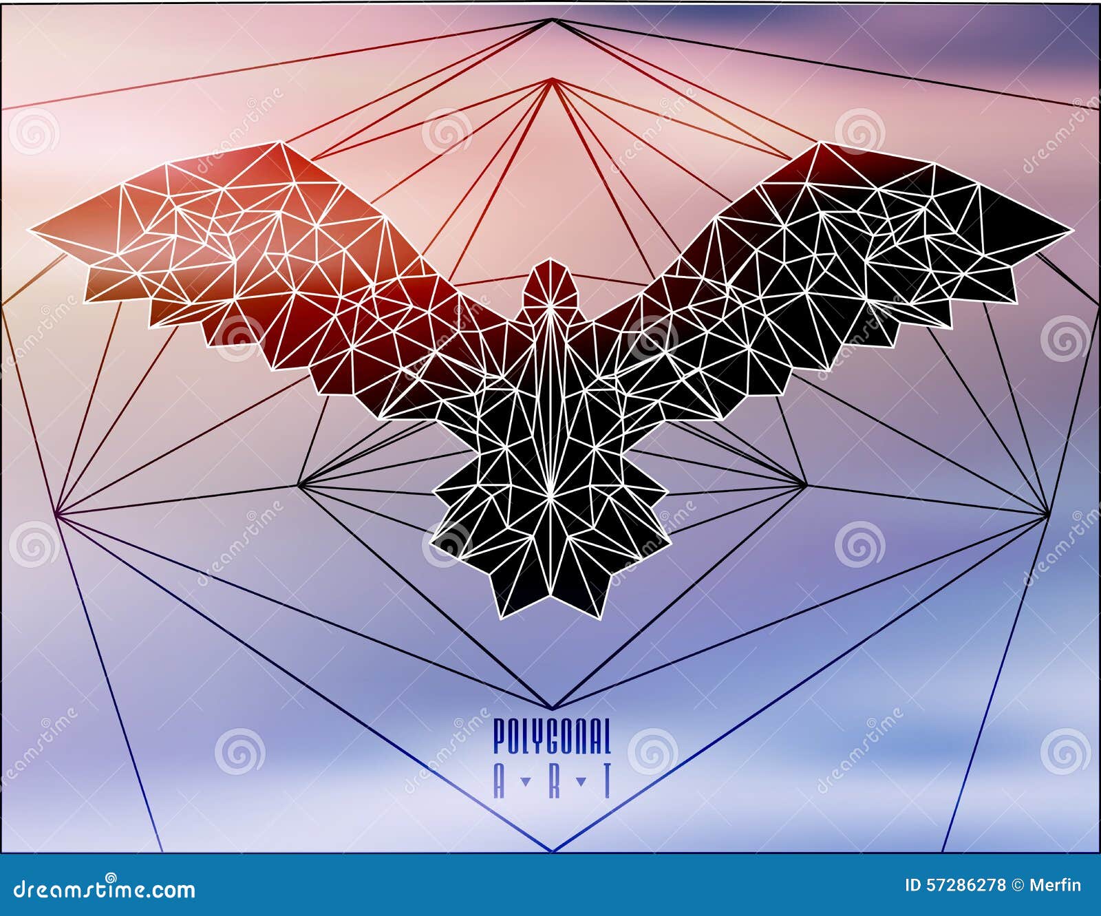 Abstract polygonal bird stock vector. Illustration of geometric - 57286278