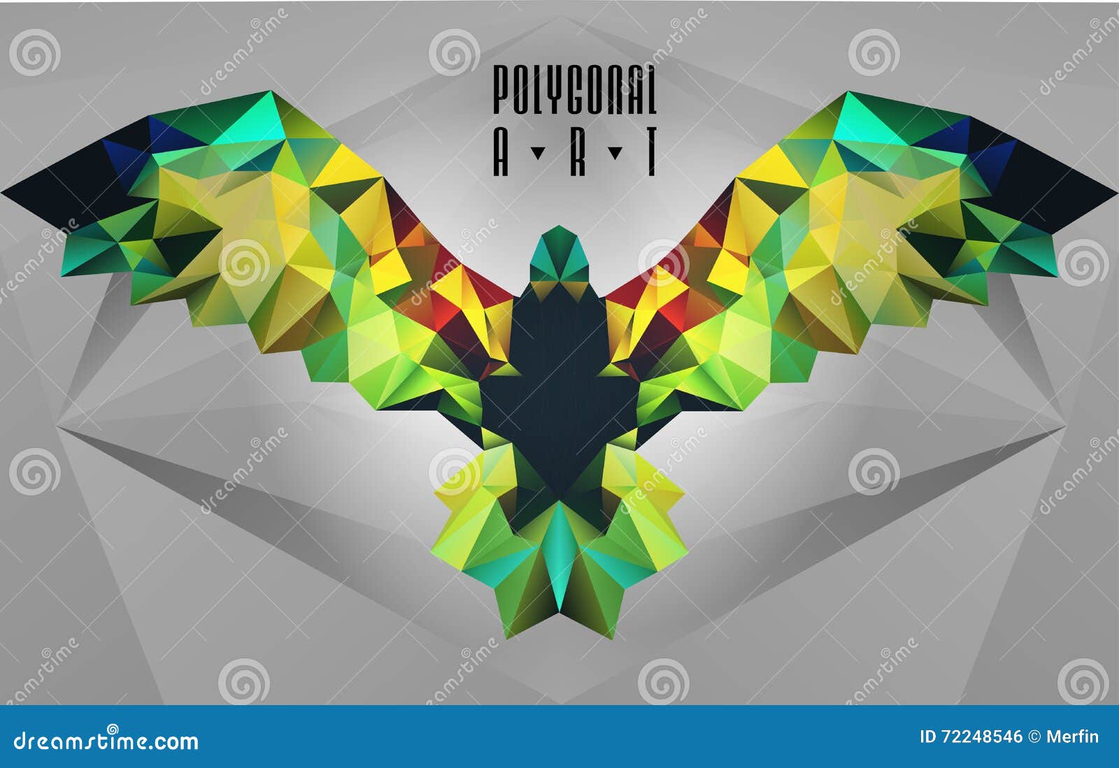 Abstract polygonal bird stock vector. Illustration of beetle - 72248546