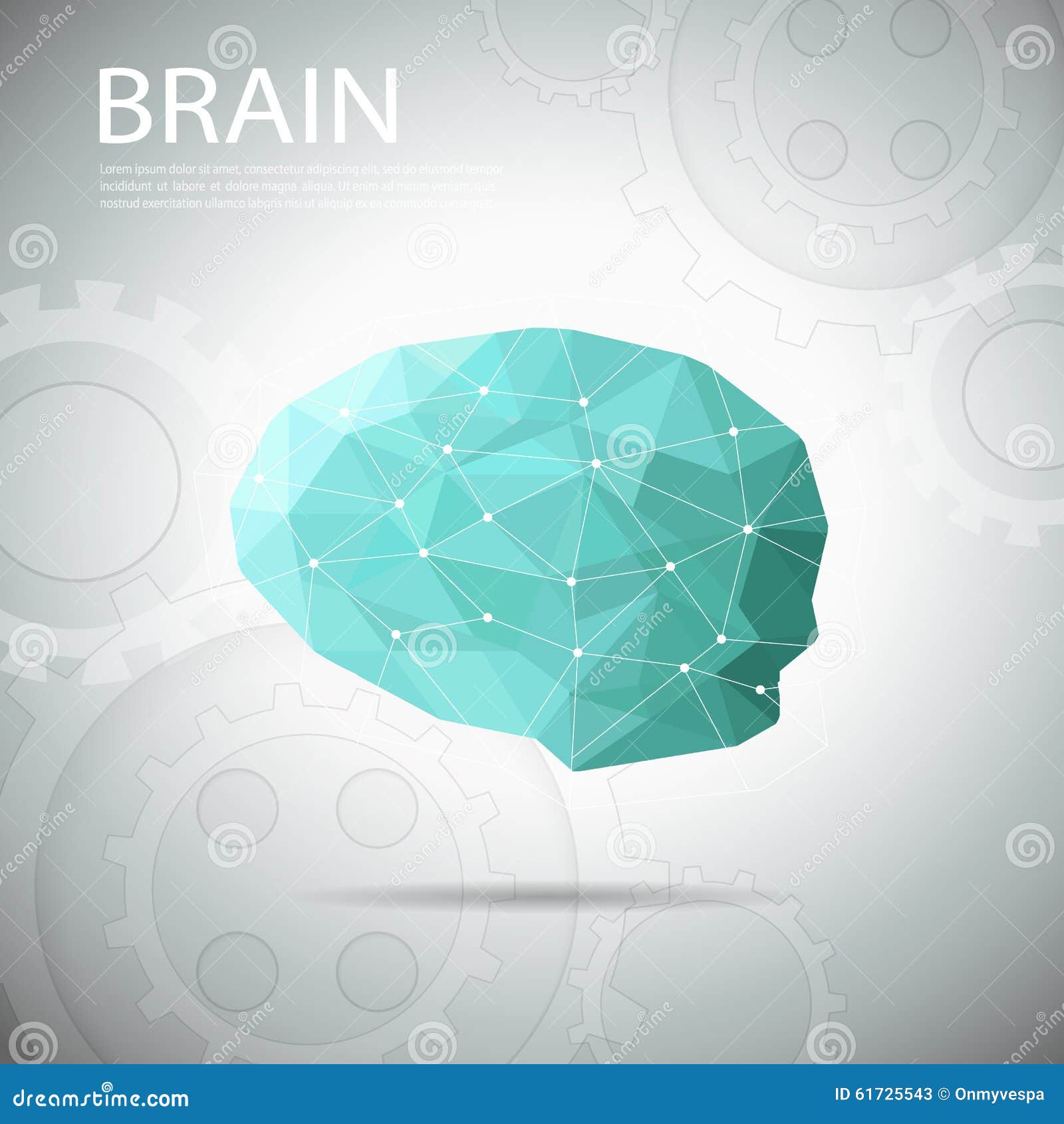 Abstract Polygonal Brain. Geometric Illustration Stock Vector ...