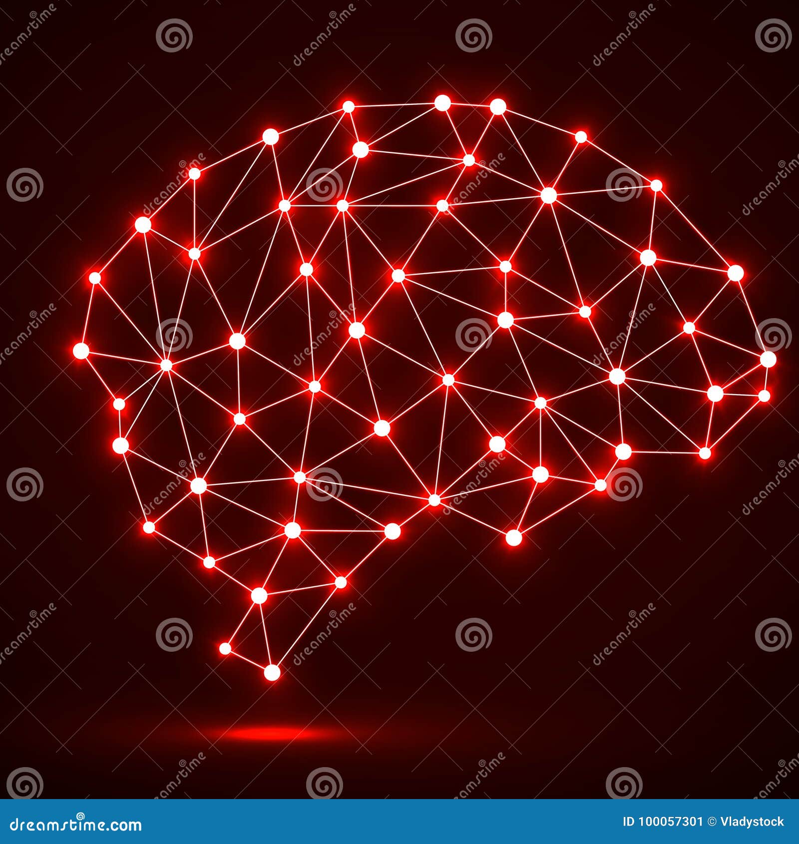 Abstract Polygonal Brain with Glowing Dots and Lines Stock Vector ... Abstract Polygonal Brain with Glowing Dots and Lines Stock Vector ...