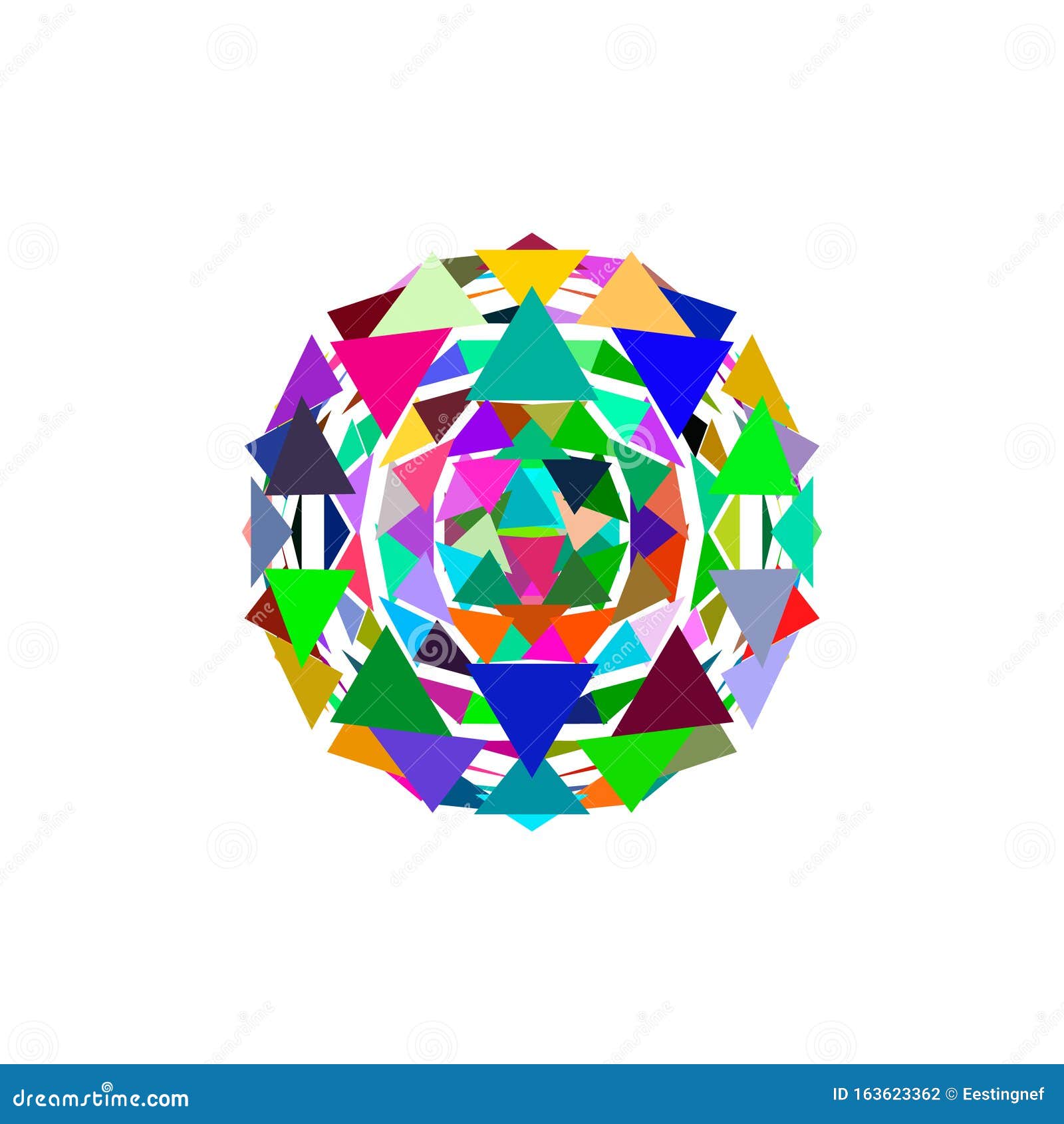 Abstract Polygonal Broken Sphere. 3d Vector Colorful Illustration Stock ...