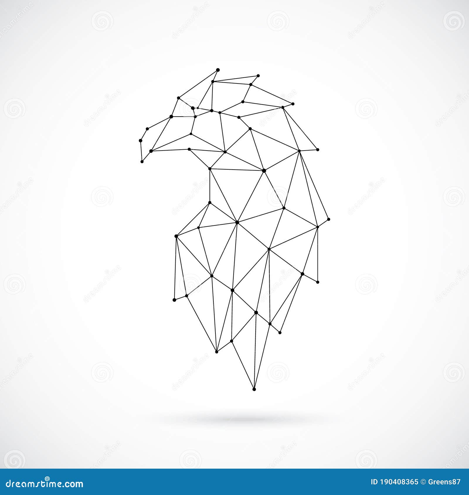 Abstract Polygonal Eagle Head. Stock Vector - Illustration of graphic ...