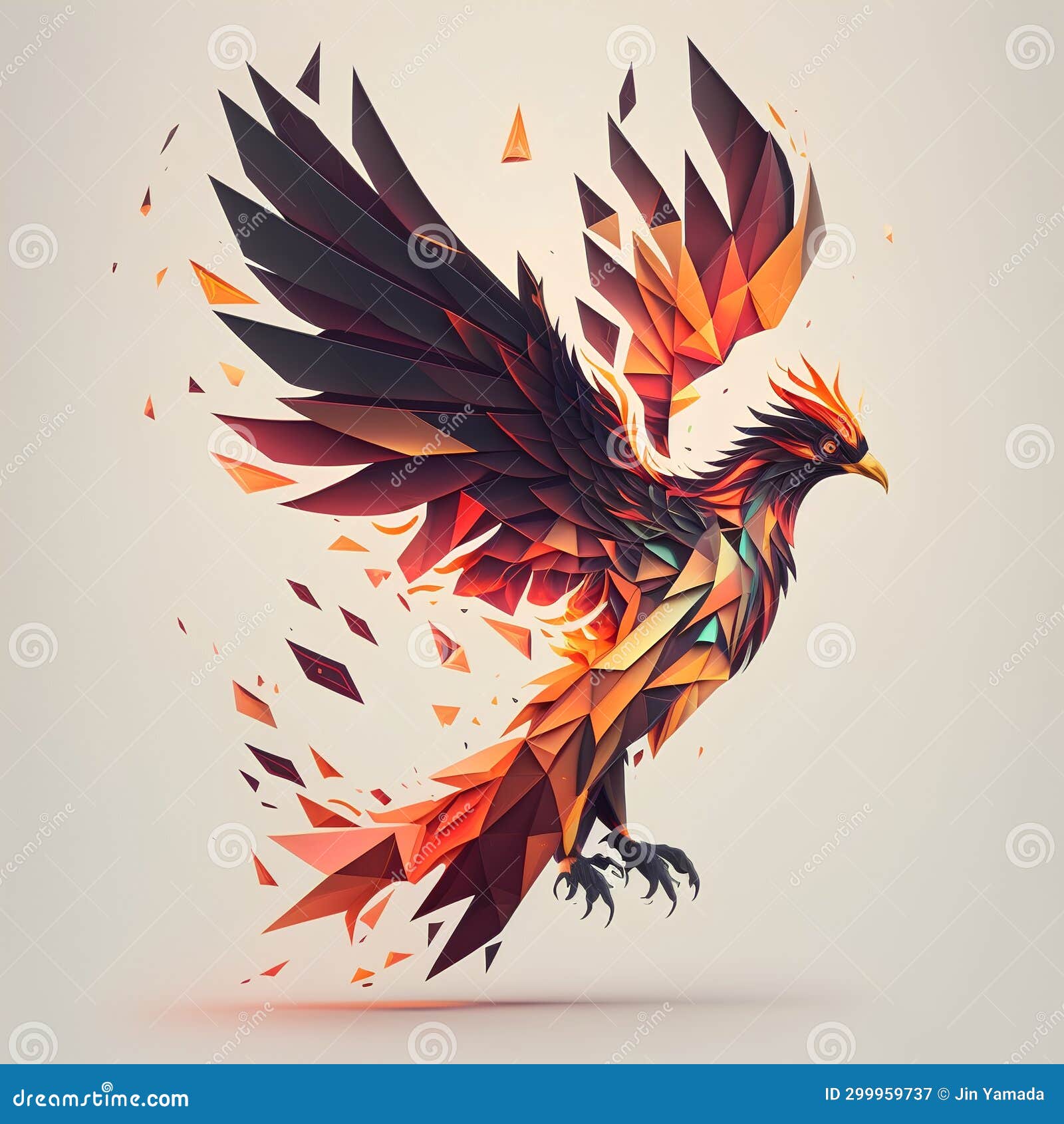 Abstract Polygonal Eagle in Low Poly Style. Vector Illustration Stock Illustration ...