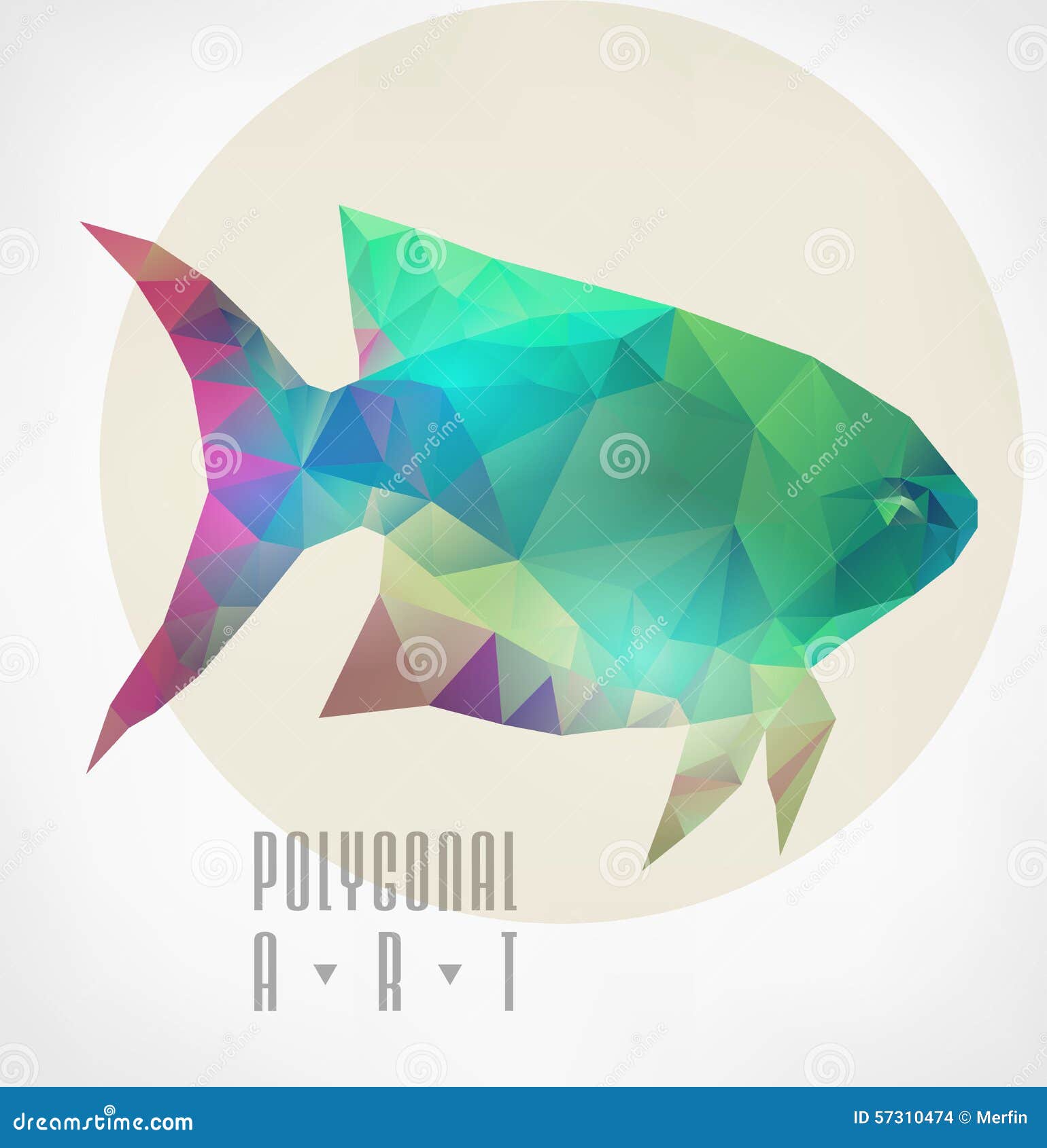Abstract polygonal fish stock vector. Illustration of design - 57310474