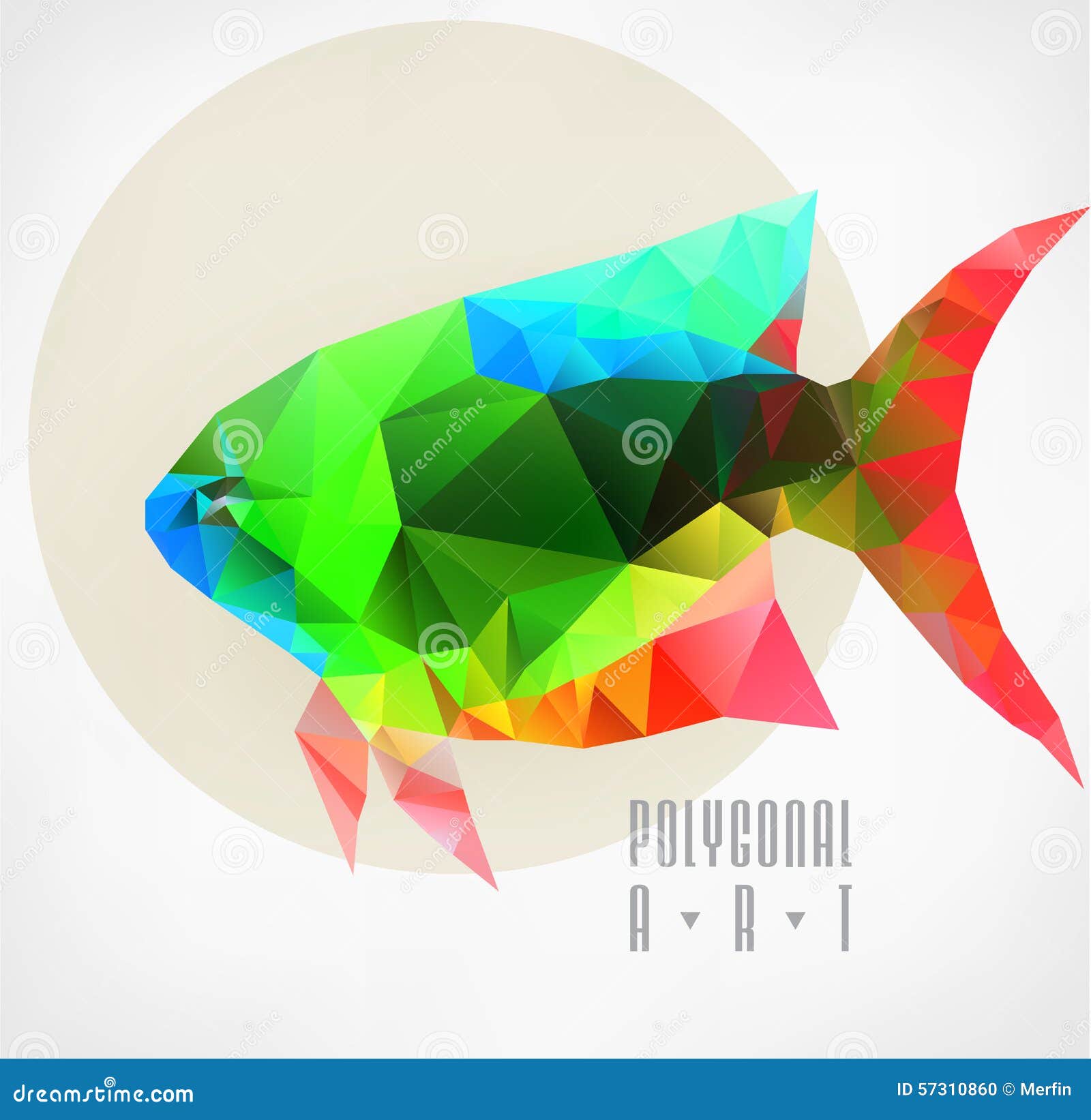 Abstract polygonal fish stock vector. Illustration of abstract - 57310860
