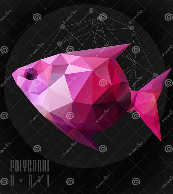 Abstract polygonal fish stock vector. Illustration of decorative - 57399170