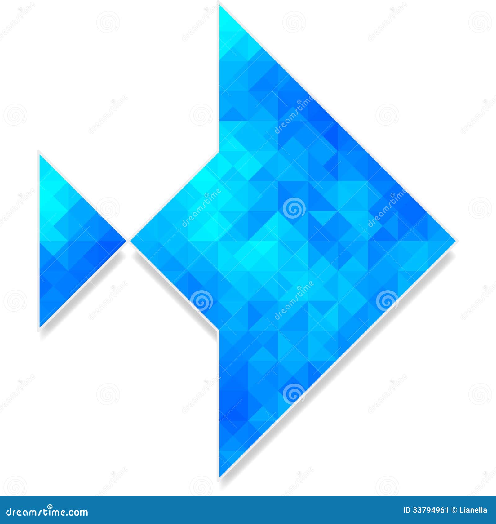 Abstract Polygonal Fish stock vector. Illustration of polygon - 33794961