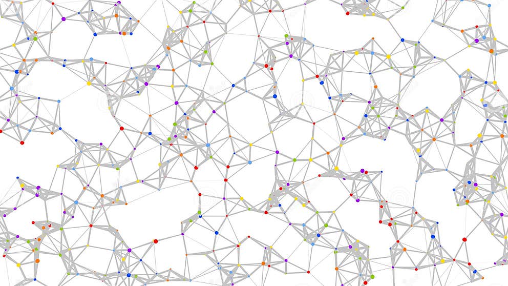 Abstract Polygonal Fractal Structure, 3d Render Stock Illustration ...