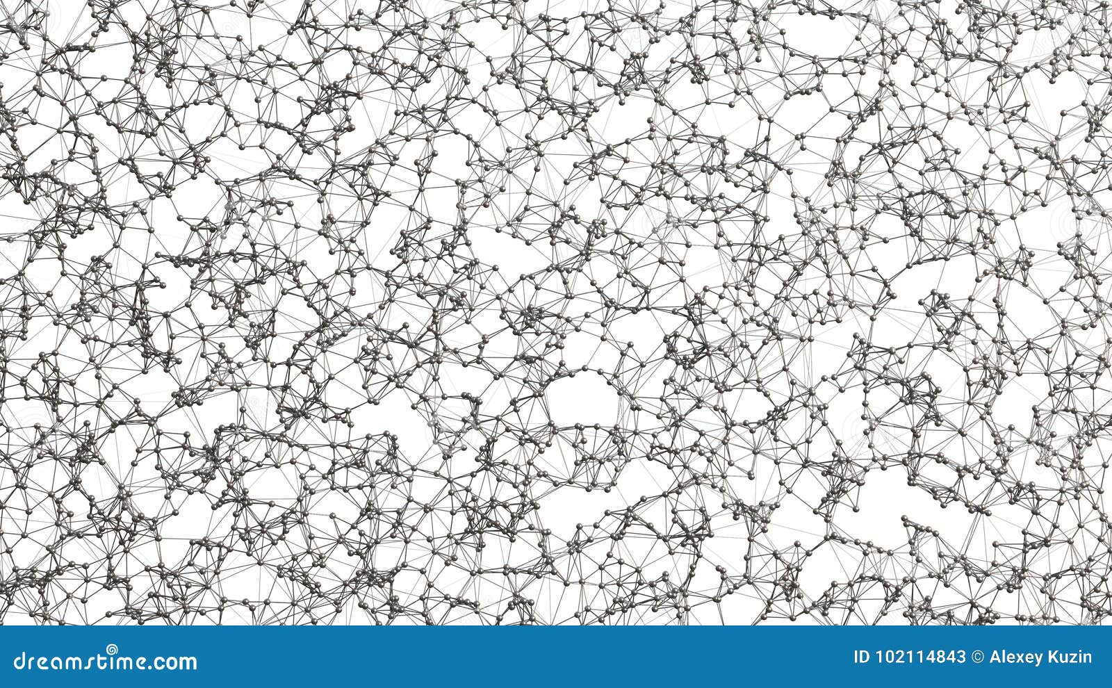 Abstract Polygonal Fractal Structure, 3d Render Stock Illustration ...