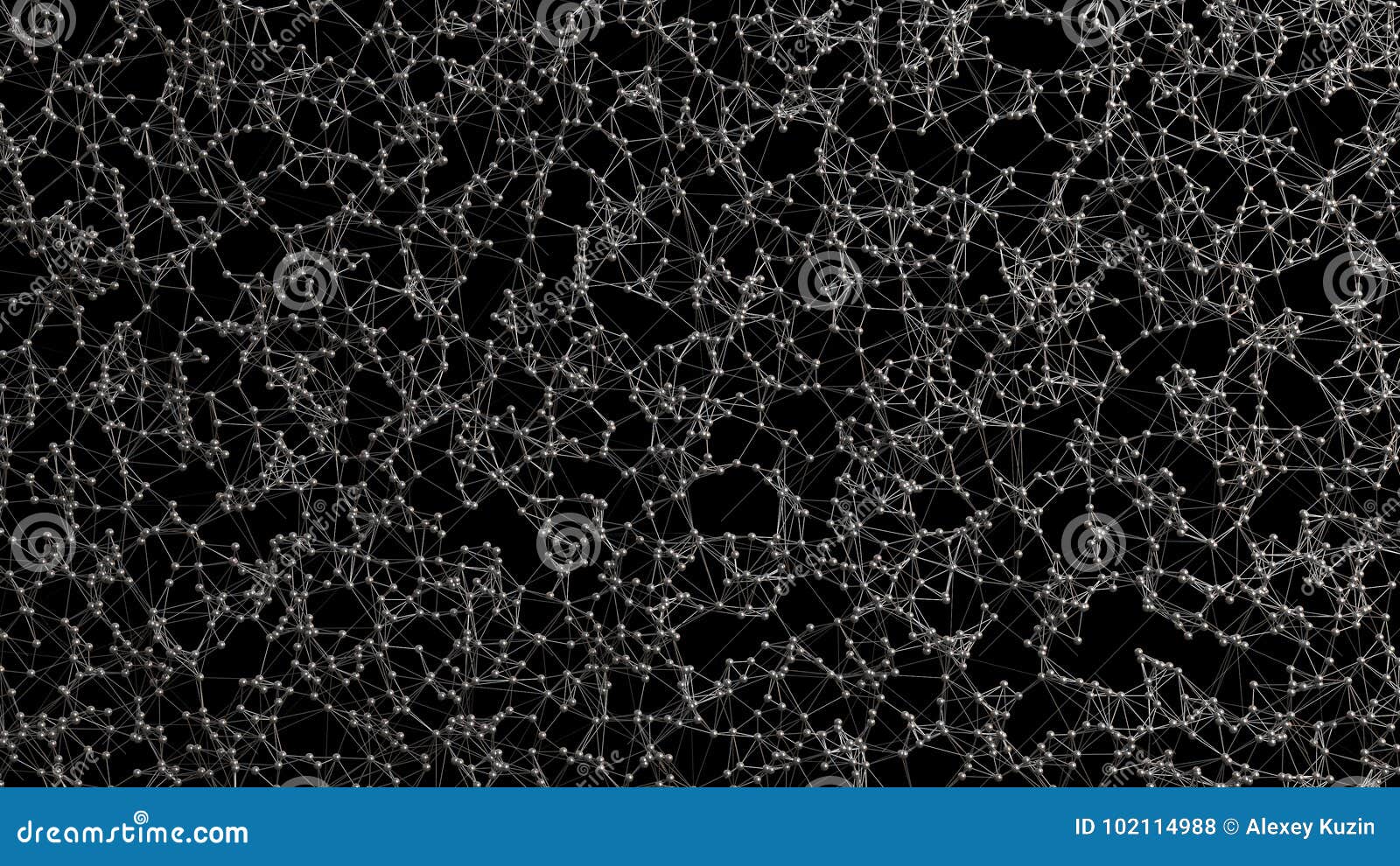 Abstract Polygonal Fractal Structure, 3d Render Stock Illustration ...