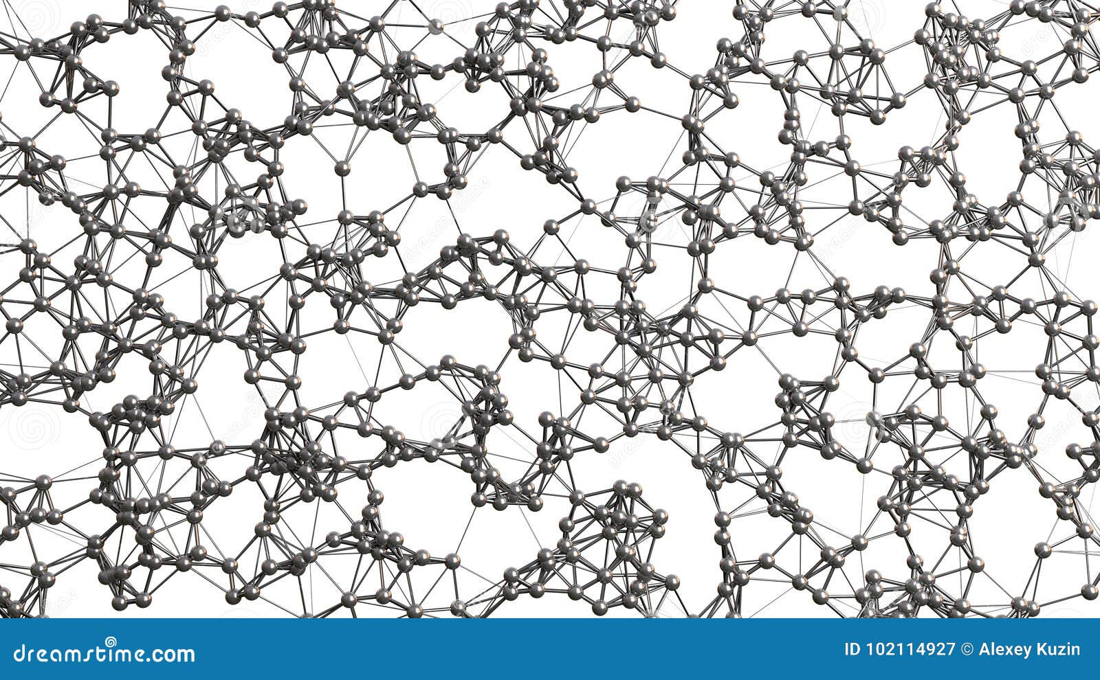 Abstract Polygonal Fractal Structure, 3d Render Stock Illustration ...