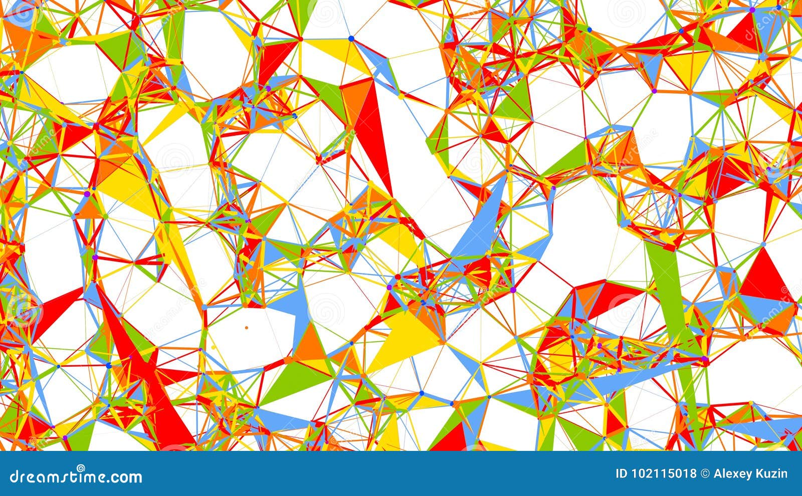 Abstract Polygonal Fractal Structure, 3d Render Stock Illustration ...