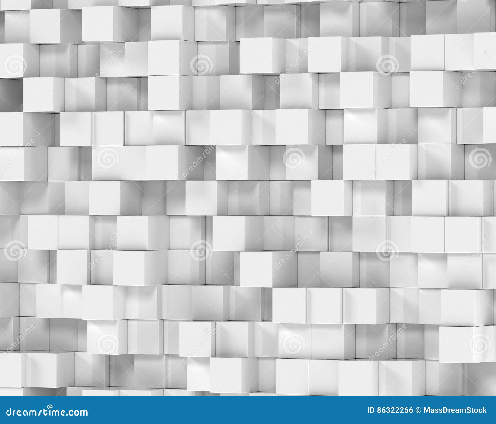 Abstract White Polygonal Geometric Cube Background Stock Illustration ...