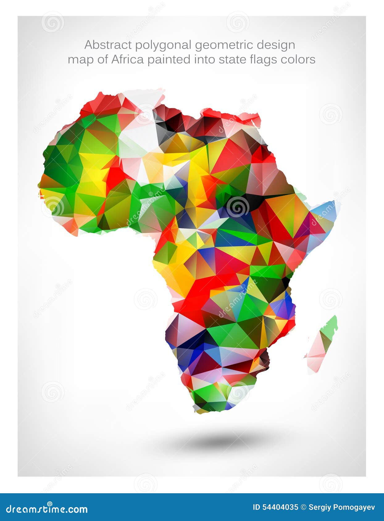 Abstract Polygonal Geometric Design Map of Africa Stock Vector ...
