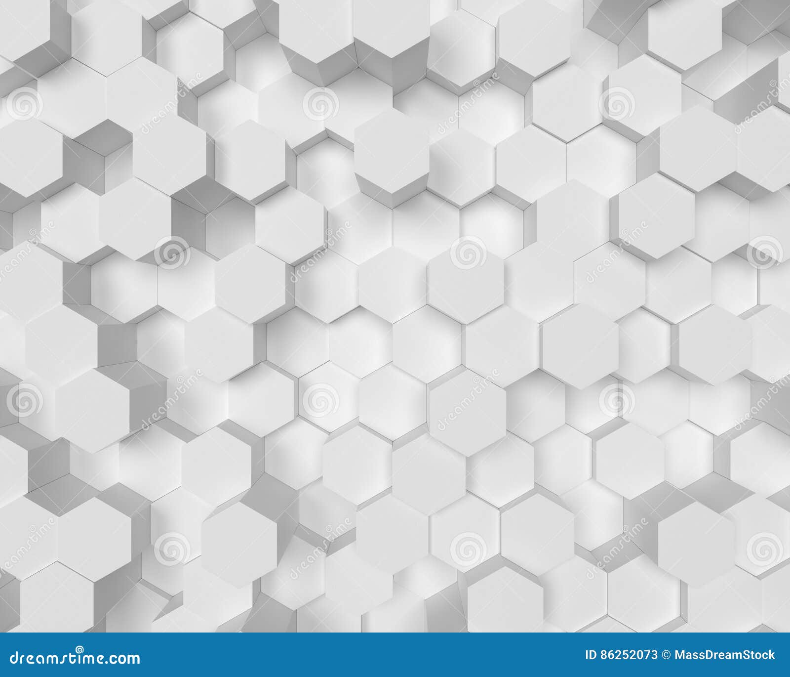 Abstract White Polygonal Geometric Hexagon Background Stock ...